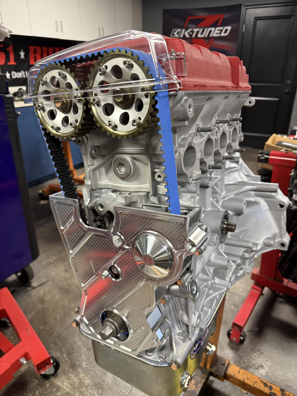 Ramey Racing Billet B-Series Timing Cover – 4 Piston Racing