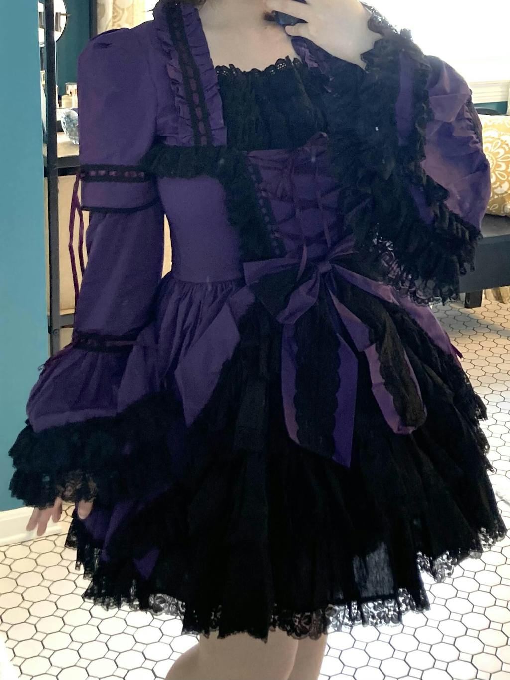 Lace Garden - Miss Rella - Vintage Retro Lolita OP Dress, Custom Sizes