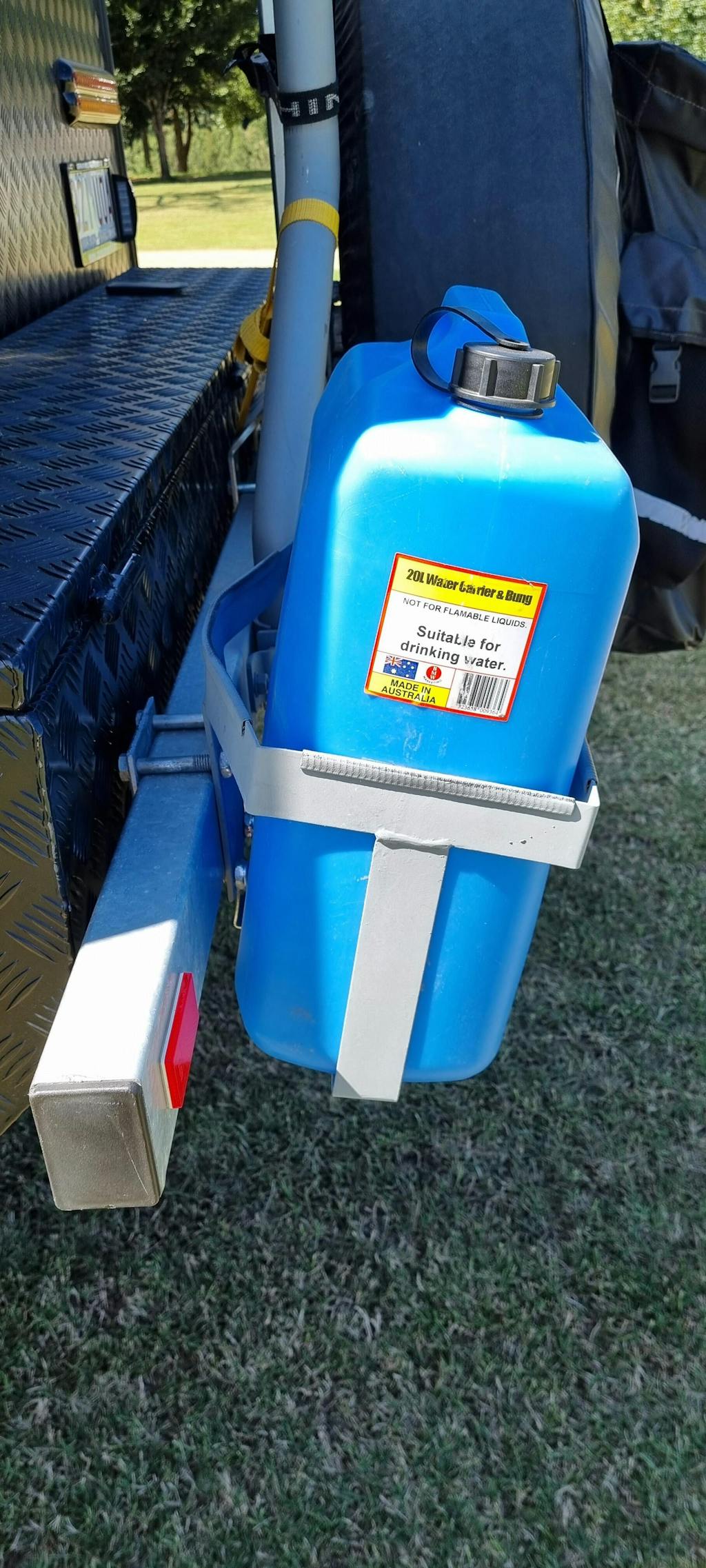 San Hima 20L Bolt-On Jerry Can Holder — 4x4 Down Under