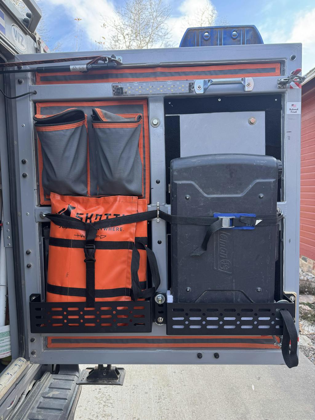 Alu-Cab Camper / ModCAP Rear Door Storage Tray - Mid & Full Size Campe ...