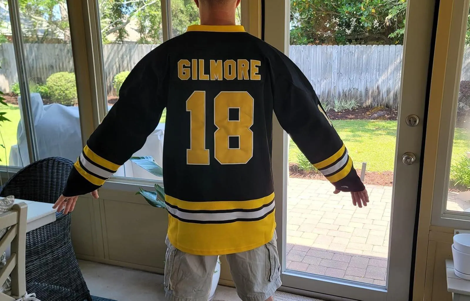 Happy Gilmore #18 Boston Adam Sandler Hockey Jersey - 99Jersey | Where ...