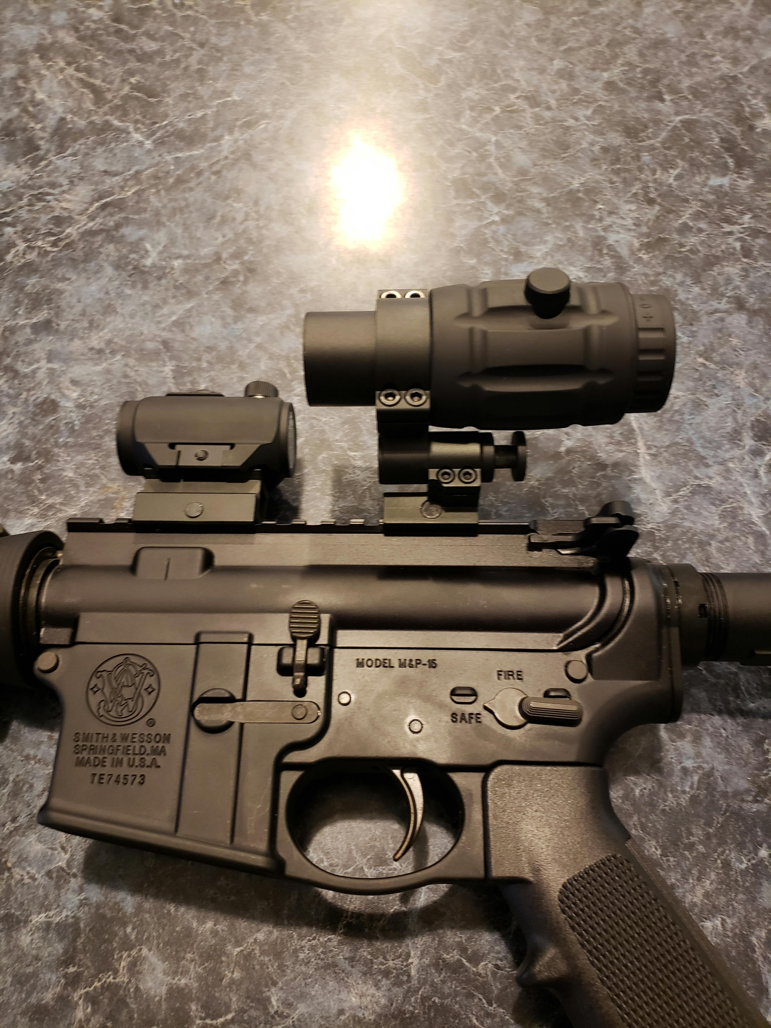 AT3 Magnified Red Dot Kit | AR 15 Red Dot Sight | Riser & 3x Magnifier