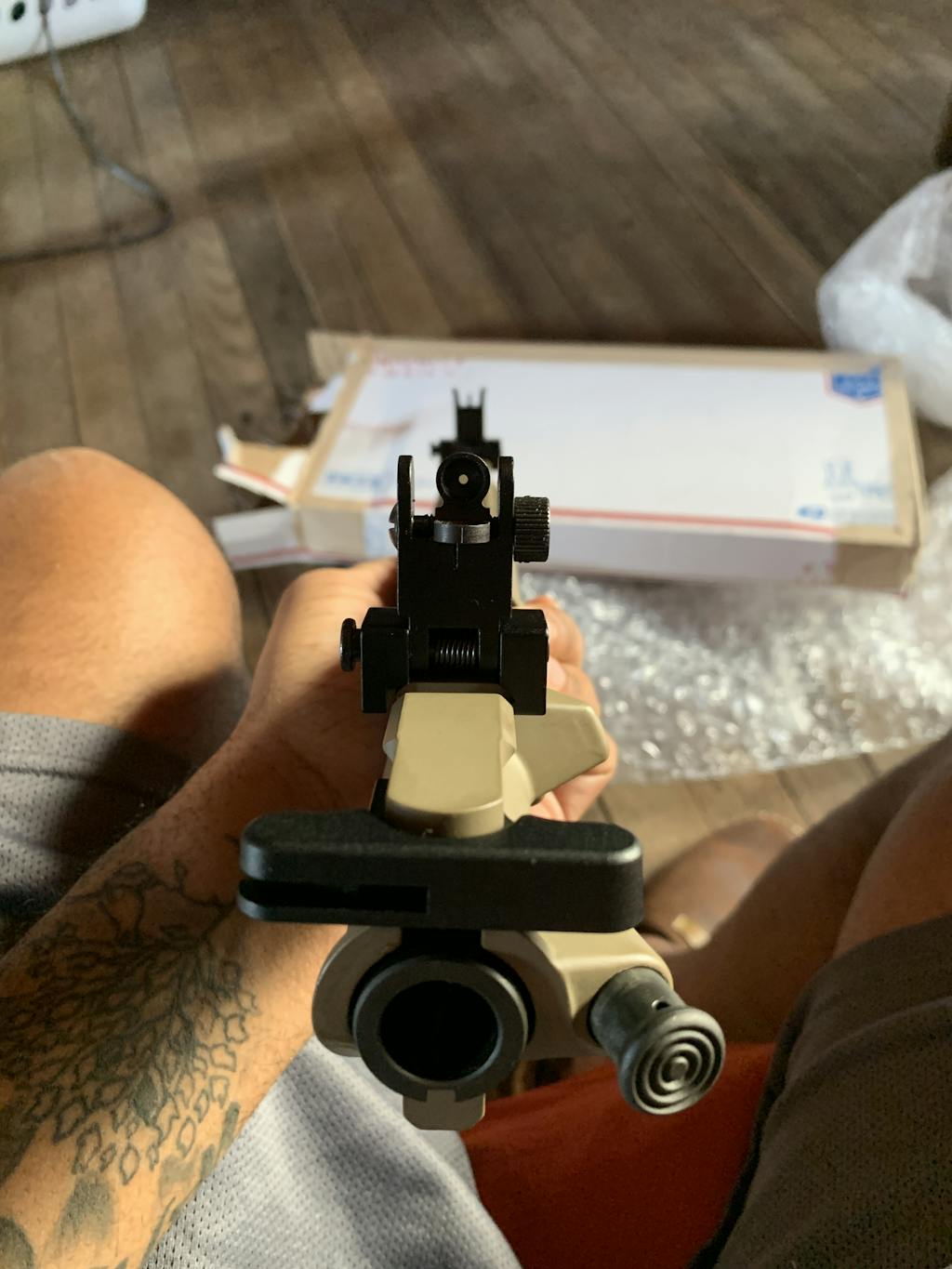 AT3™ Flip-Up Spring-Assisted Backup Iron Sights | AR 15 Sights