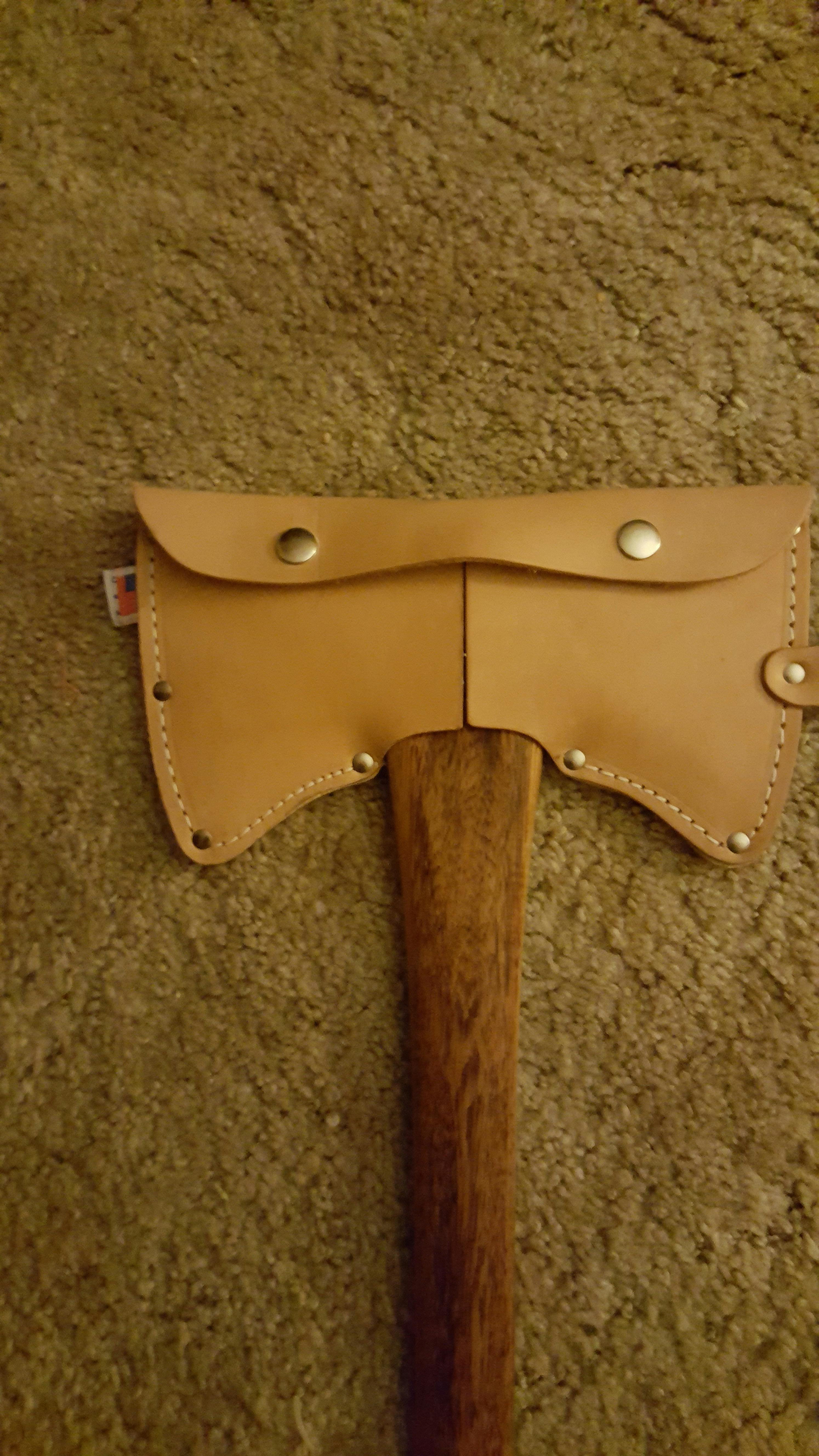 Cruiser Axe Sheath 2.5 lb. Double Bit Leather With D- Ring | Beaver ...