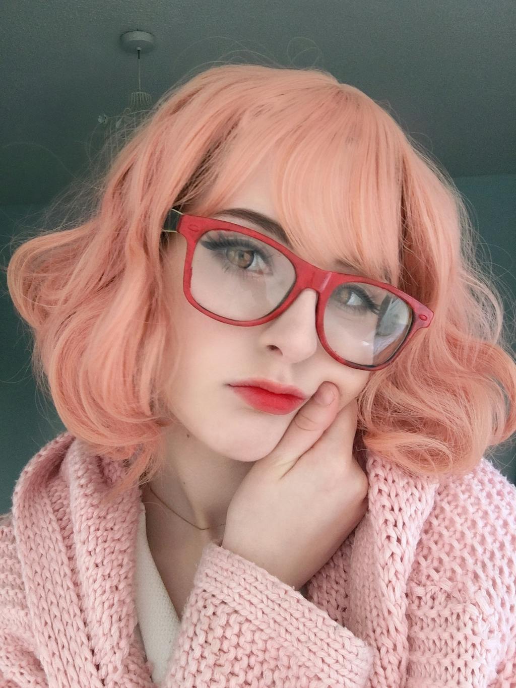 Short Wavy Peach Pink Cosplay Wig CM197 – CosplayBuzz