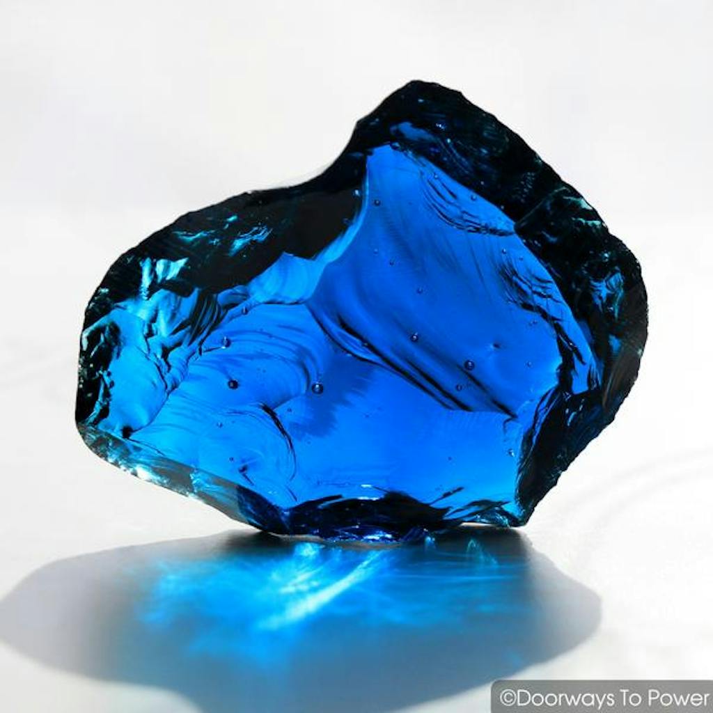 Electric Blue Atlantean Monatomic Andara Crystal Glass - Doorways to Power