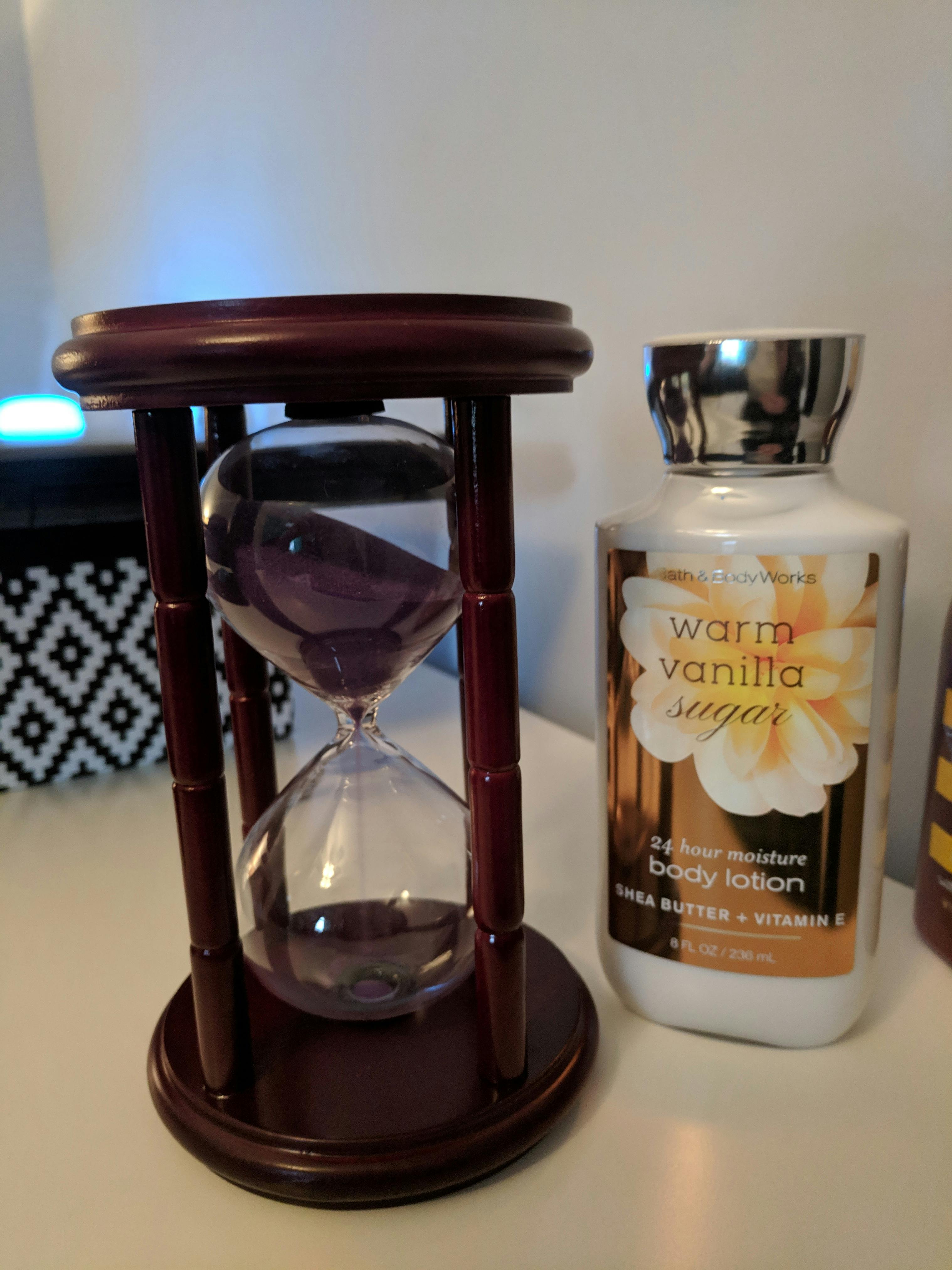 Cherry Hourglass With Purple Sand 15 Minute Justhourglasses