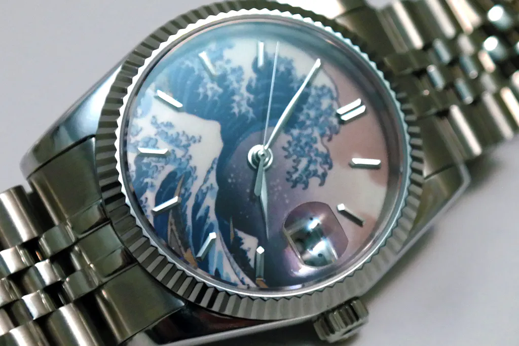 The Great Wave off Kanagawa Dial (Date) - SEIKO Mod Part - Lucius Atelier