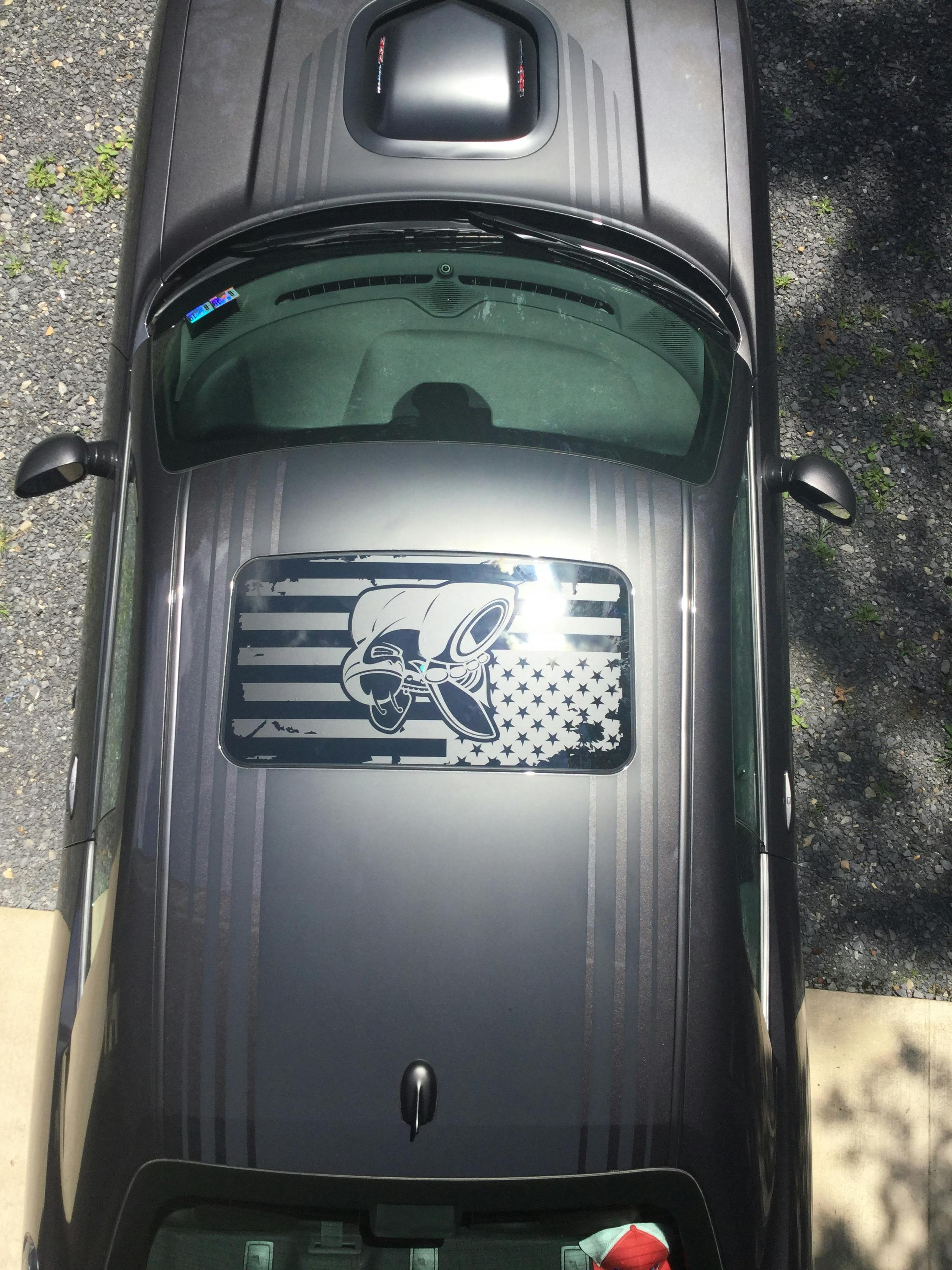 23 Inch Flag Decal American Flag Sunroof Decal - Large 11.5x23 Inch ...