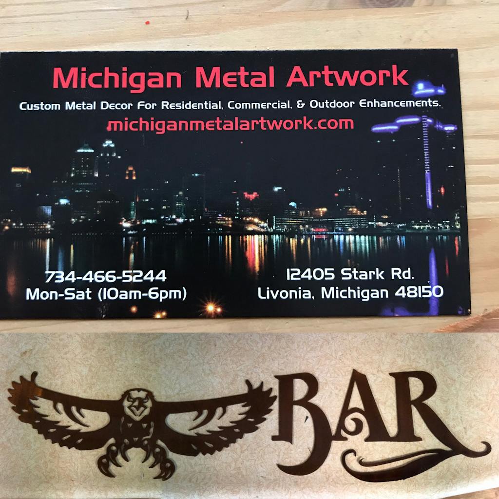 Bar Metal Wall Art Sign - Michigan Metal Artwork