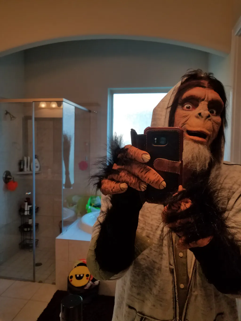Ape Man mask prosthetic by Woochie | MostlyDead.com