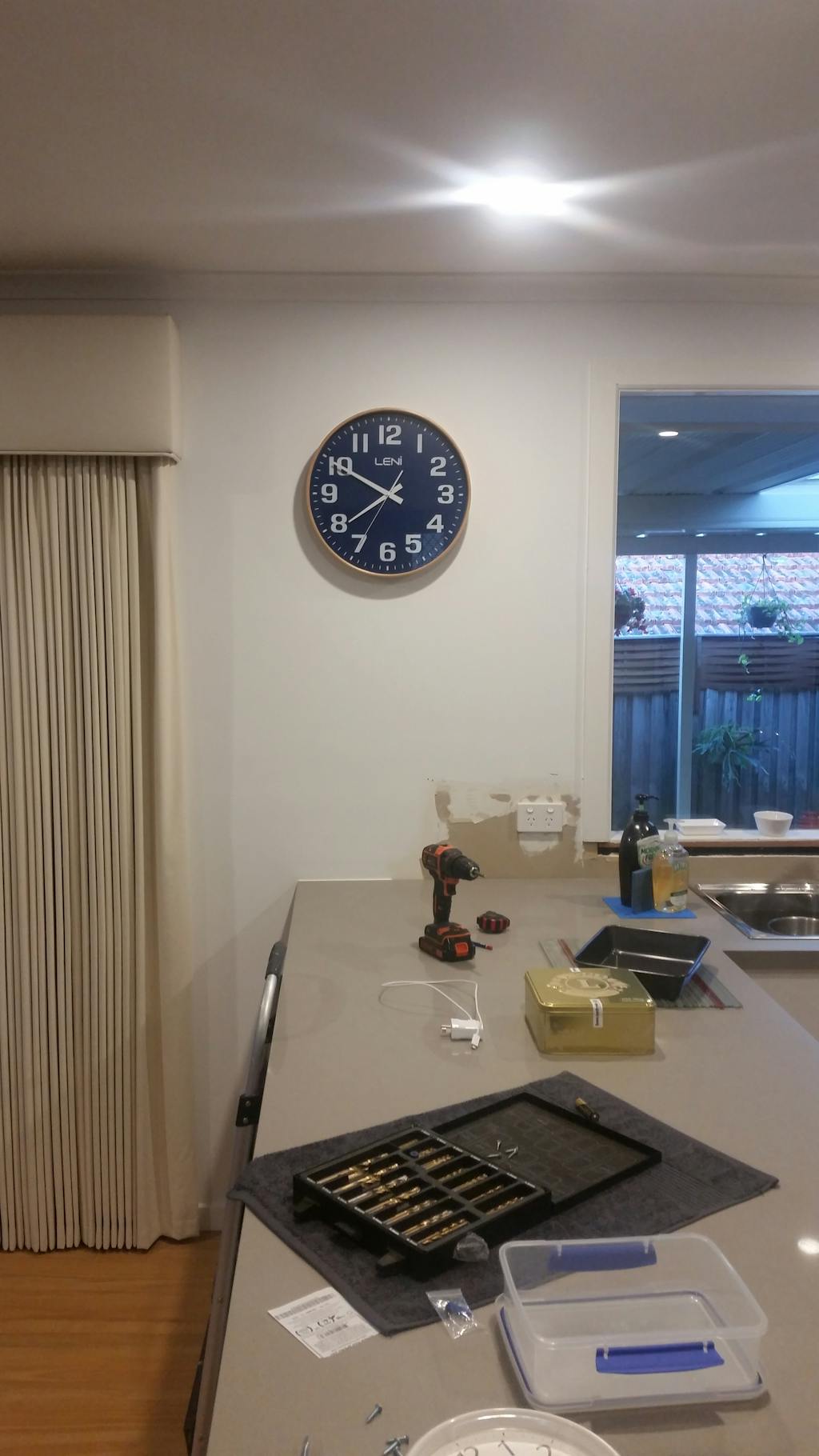 Buy Leni Large Wood Wall Clock Navy 40cm Online – Oh Clocks