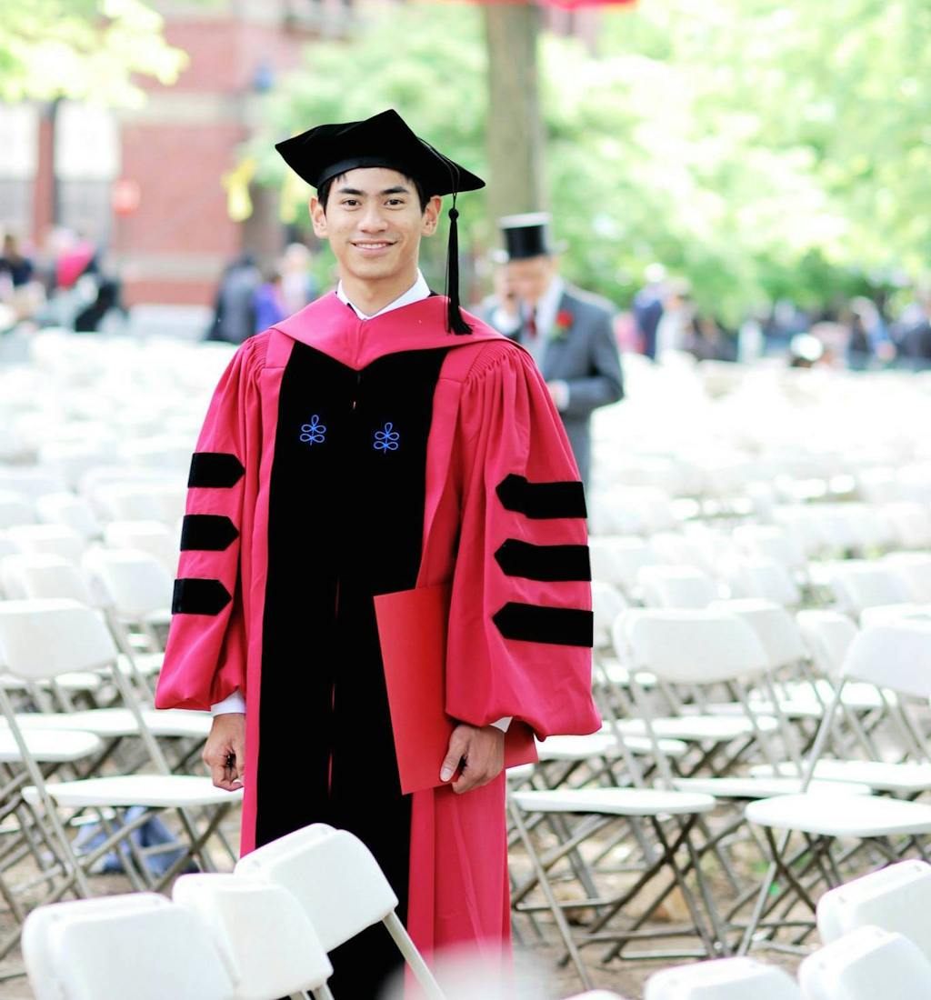 PhinisheD Gown: Premium Harvard Doctoral Regalia