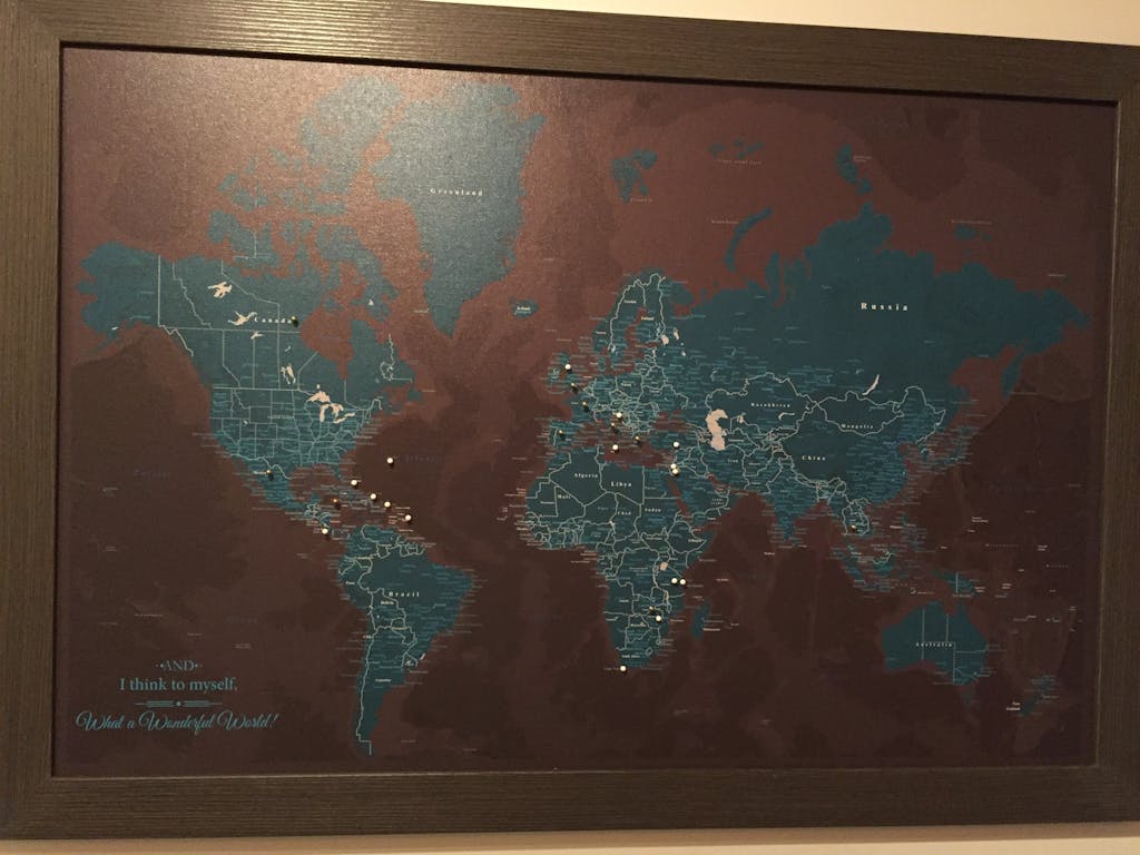 Midnight Dream Canvas World Map | Large Wall Map Canvas – Push Pin ...