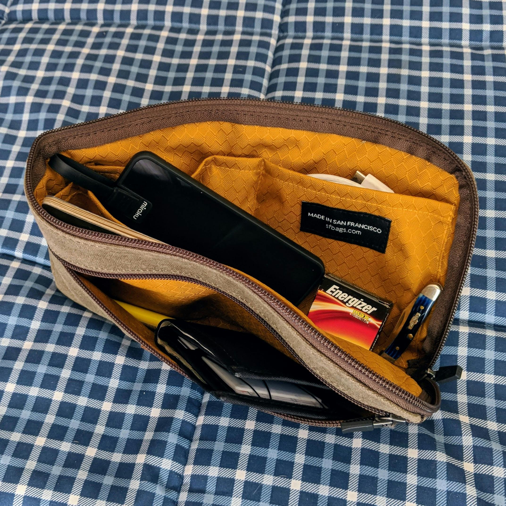 Waxed Canvas & Ballistic Gear Pouch For Tech Accessories