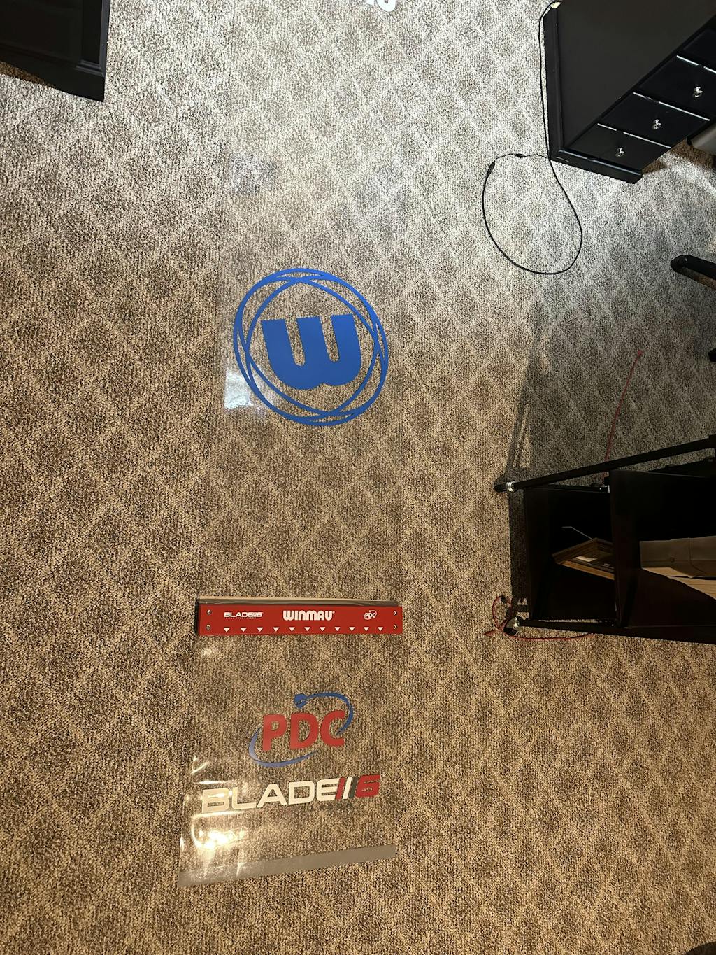 Winmau Clear Zone PVC Dart Mat With Integrated Oche