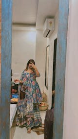 Buy Flower Fairy Handblock Gota Sharara Set online in India at Best ...