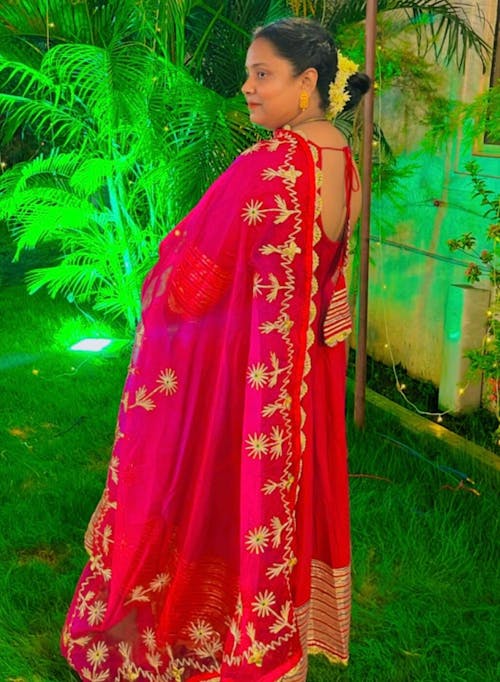 Shop Noir Mystique Black Chanderi Lehenga Set for Kids Online in India ...