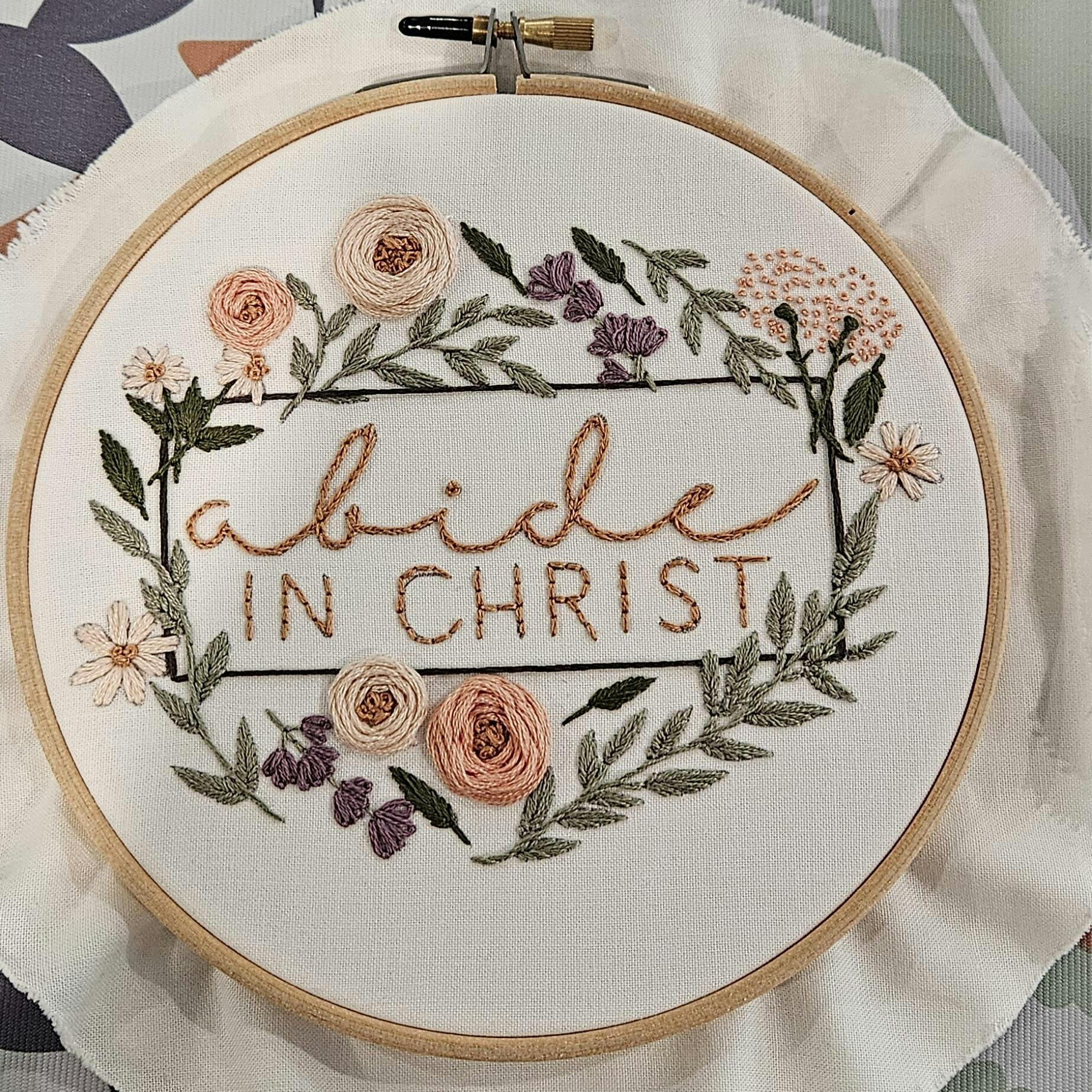 “Abide in Christ” Embroidery Kit | Abide Embroidery Co.