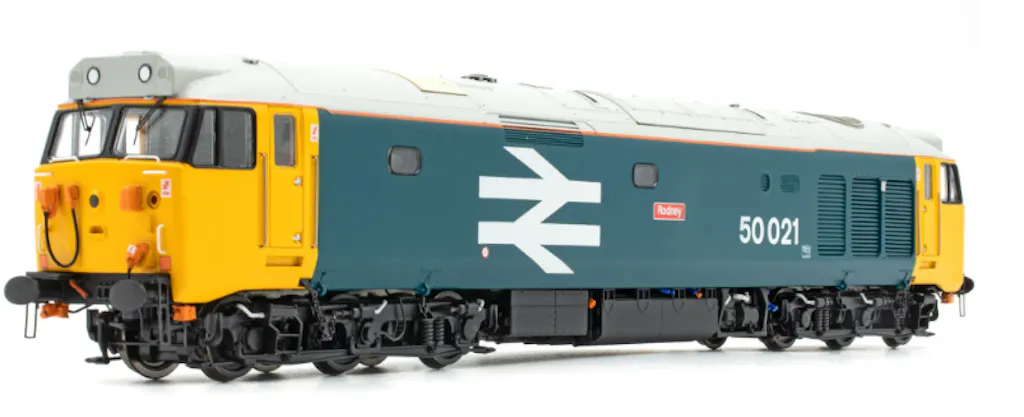 BR Class 50 - Large Logo w/grey roof & orange cantrail stripe - 50021 ...