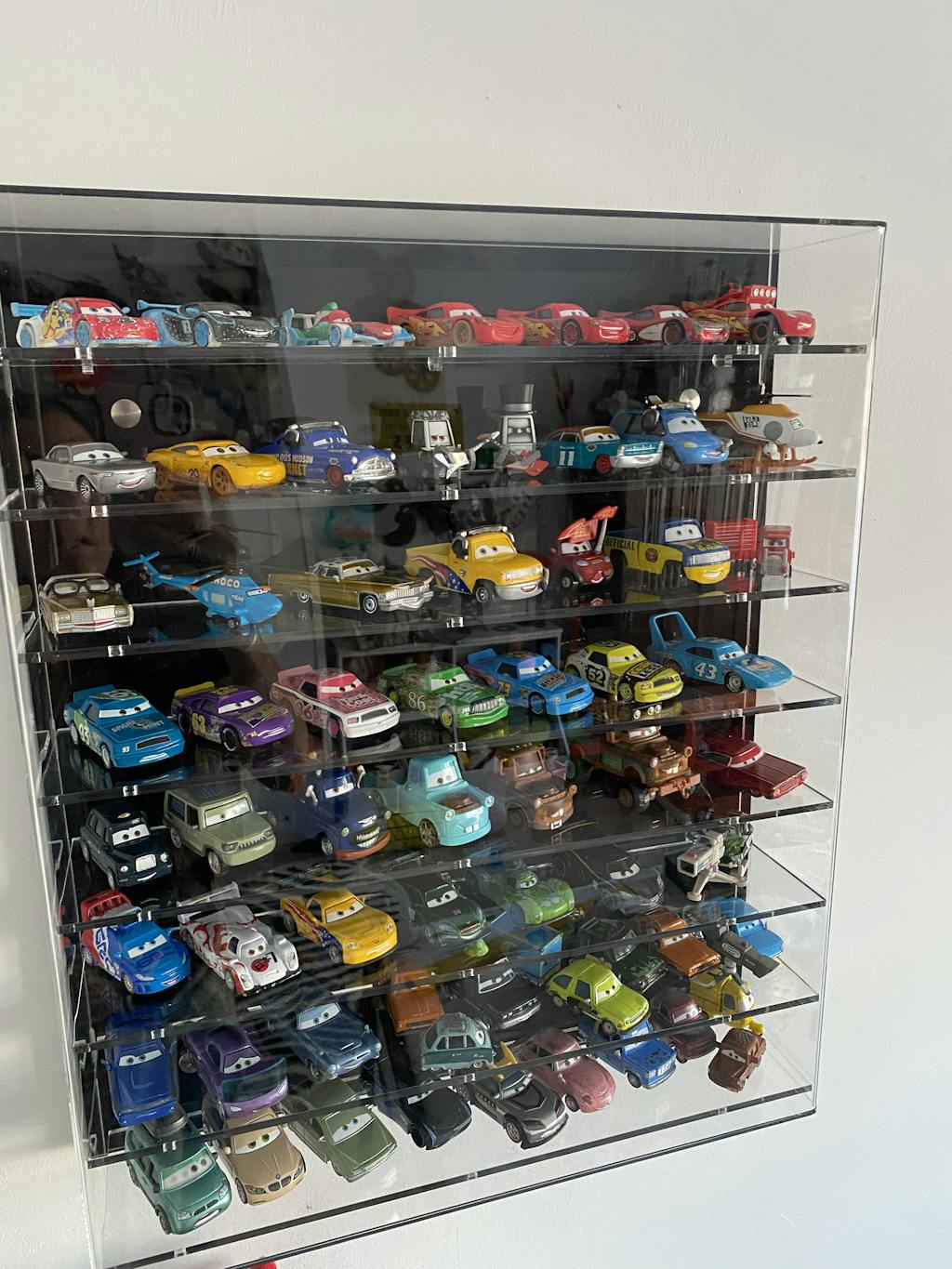 Acrylic Model Wall Display Case for 1:43 Model Cars with 8 Shelves ...