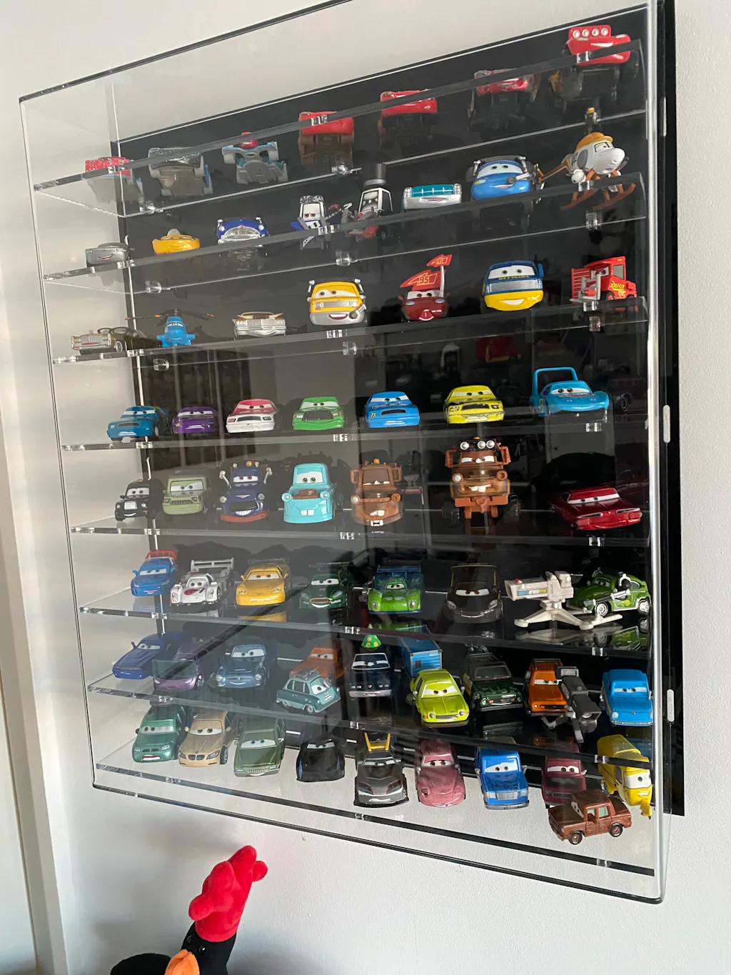 Acrylic Model Wall Display Case for 1:43 Model Cars with 8 Shelves ...