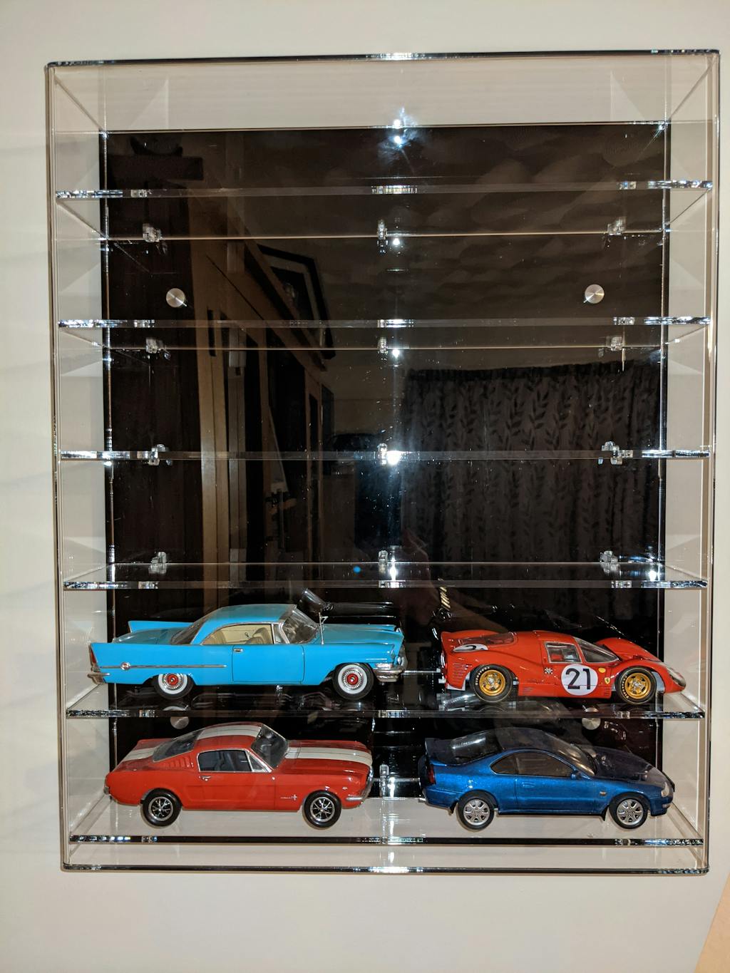 Acrylic Model Wall Display Case for 1:76 Model Buses - 6 Shelves ...