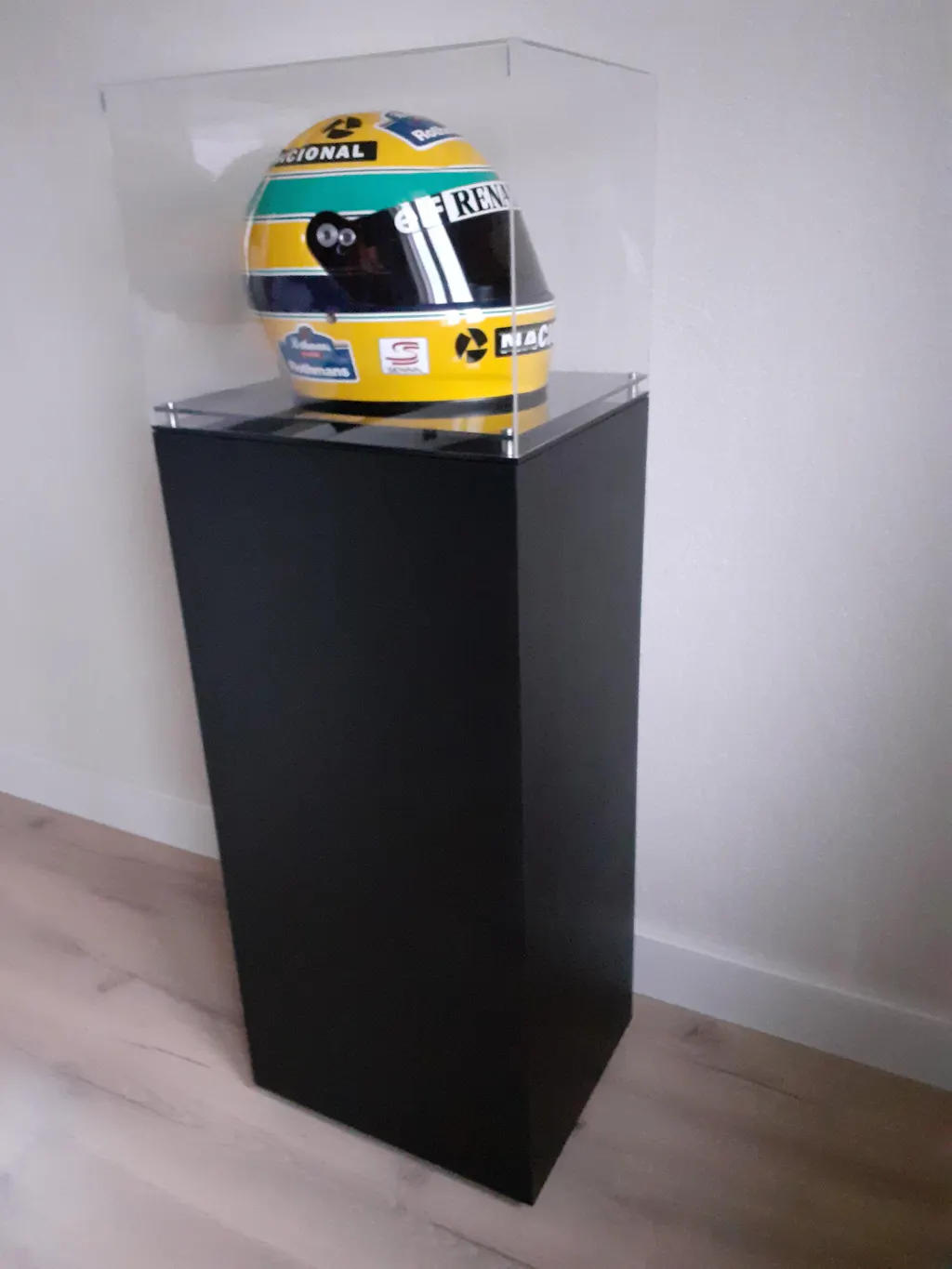 Display Case for a Full Size F1 Helmet with a Modern Base (Choice of ...