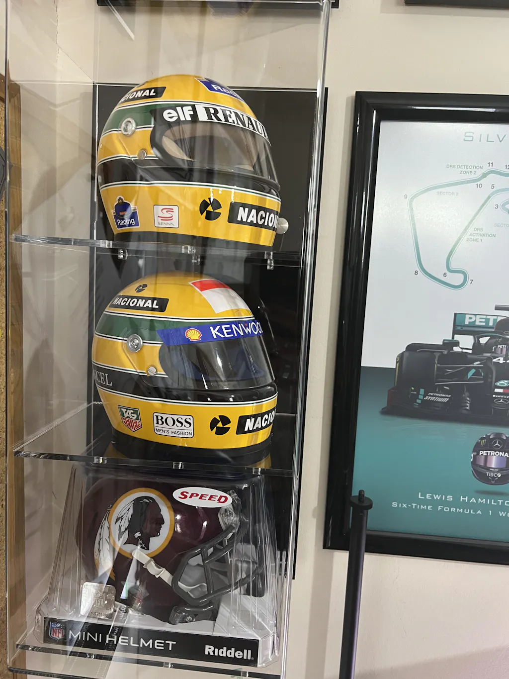 Acrylic Wall Display Case for Six 1:2 Scale Model F1/GP Helmets ...