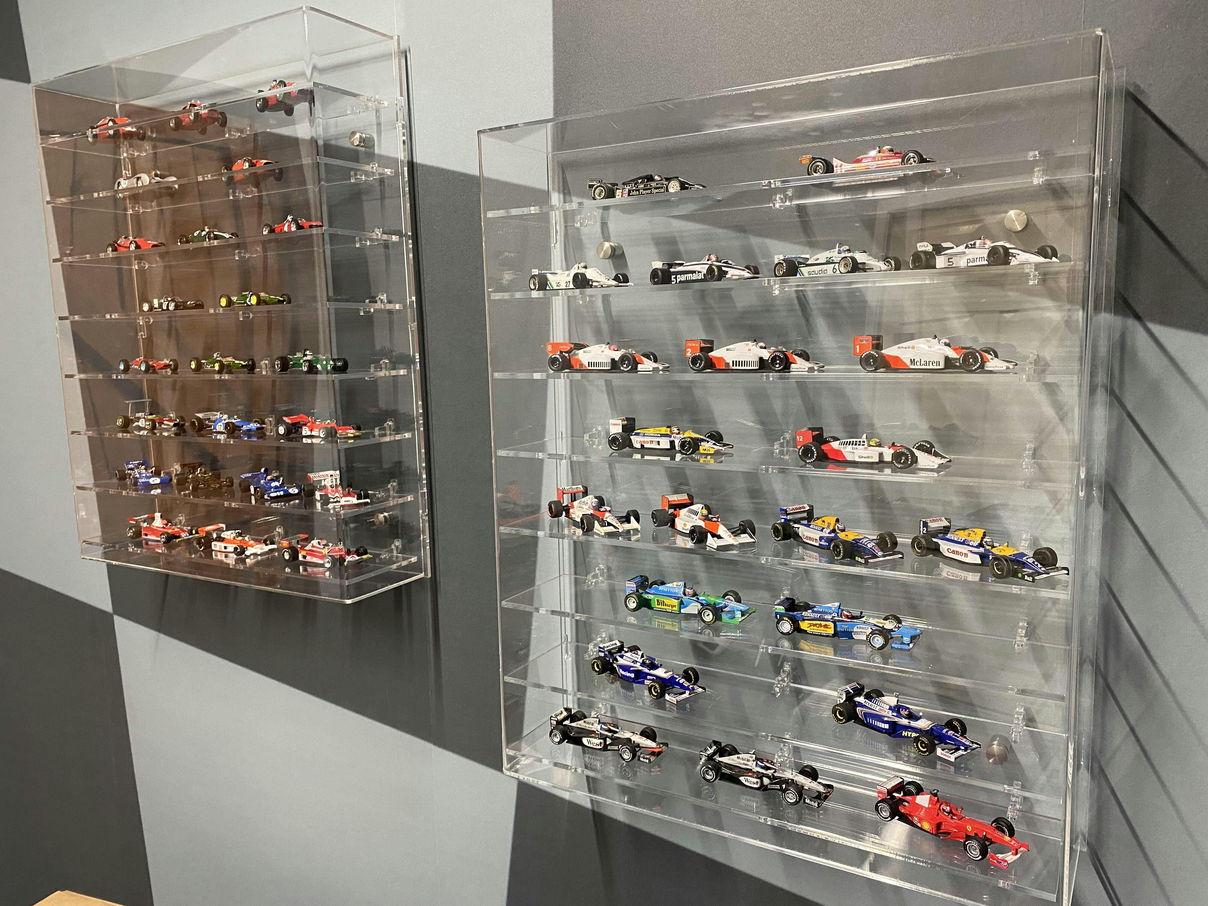 Acrylic Model Wall Display Case for 1:43 Model Cars with 8 Shelves ...