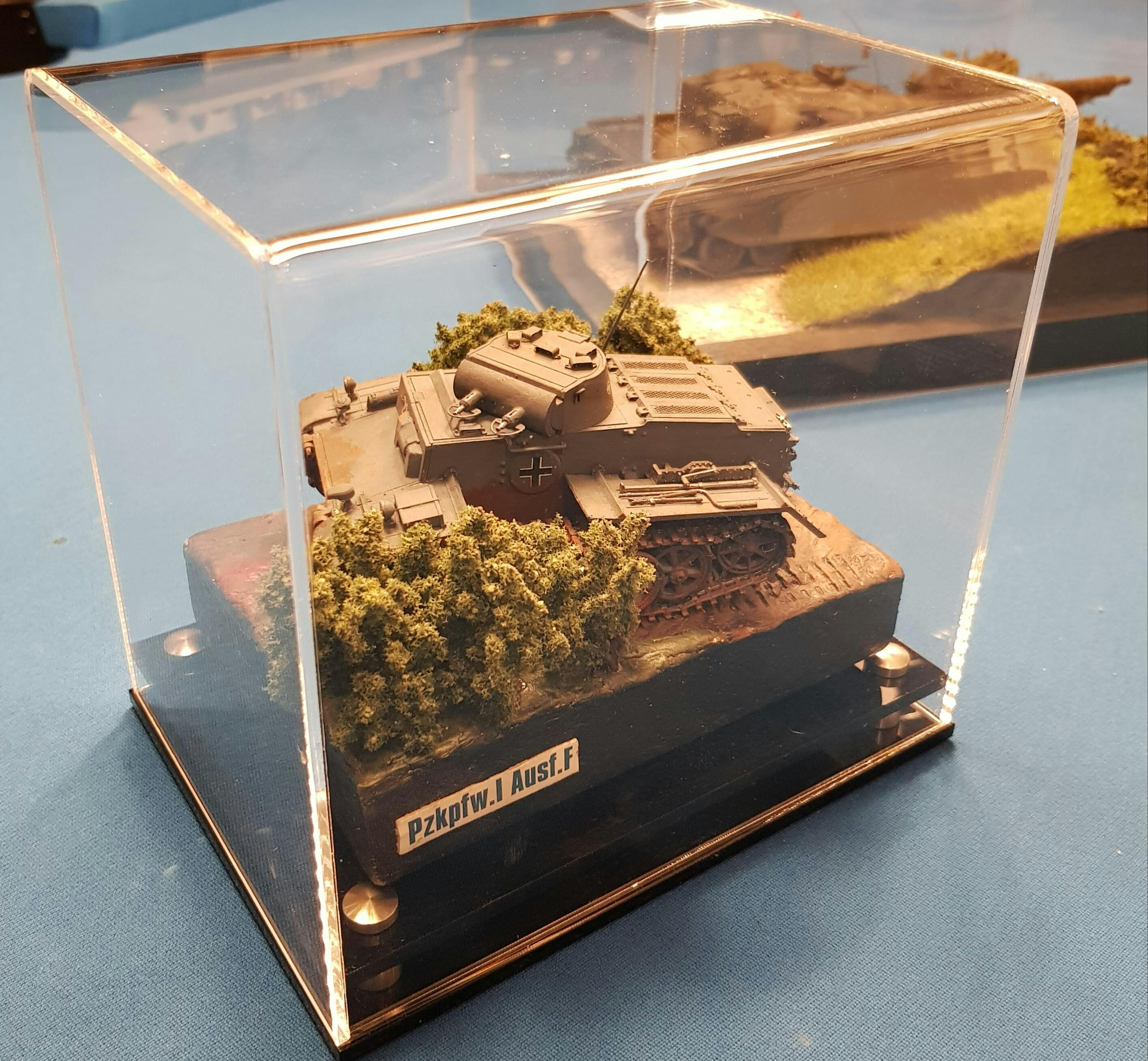 Custom Sized Display Case with a Modern Base (Choice of Base Colours ...