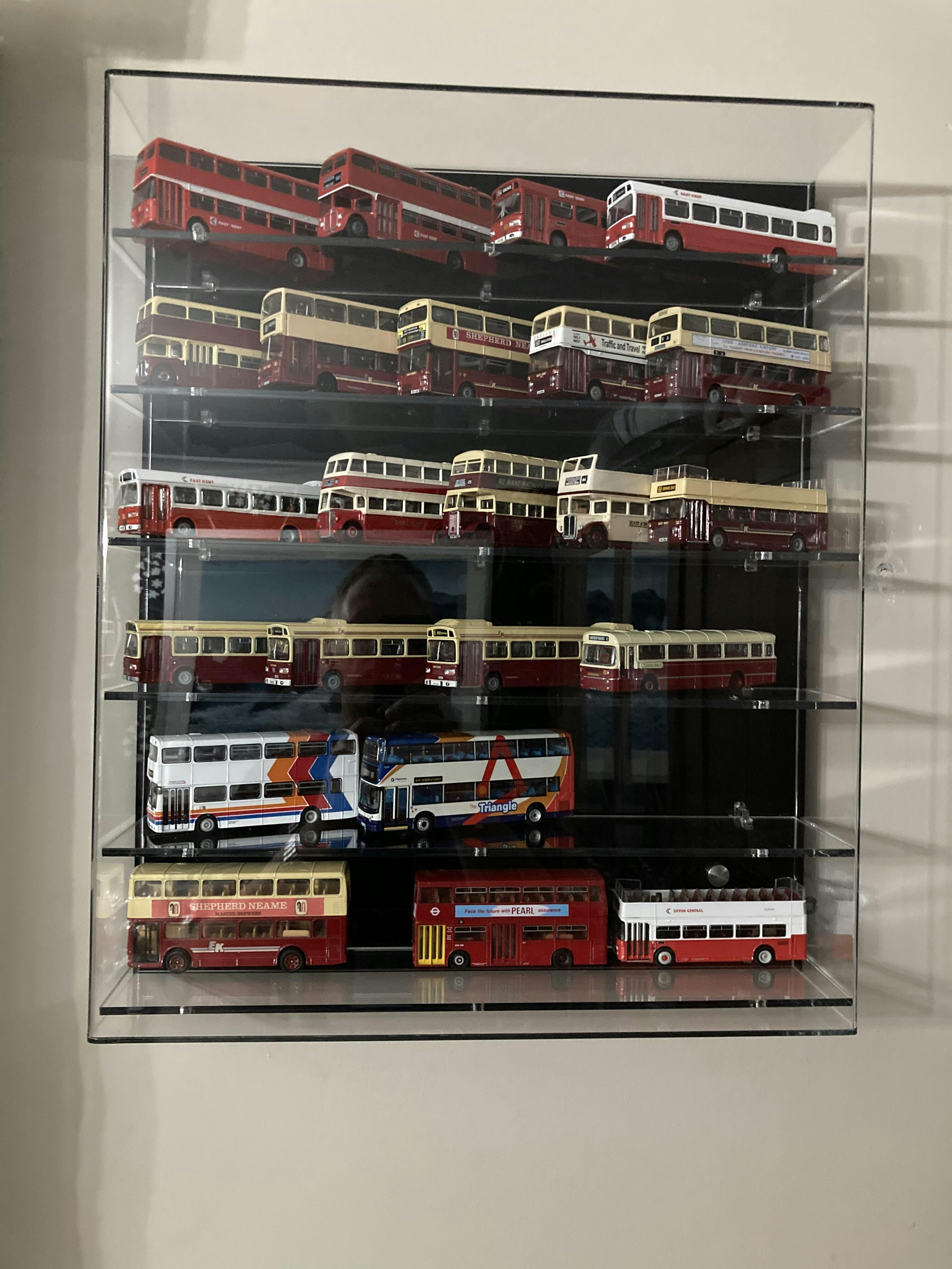 Acrylic Model Wall Display Case for 1:76 Model Buses - 6 Shelves ...