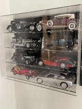 Acrylic Wall Display Case (Choice of Number of Shelves and Back Colour ...
