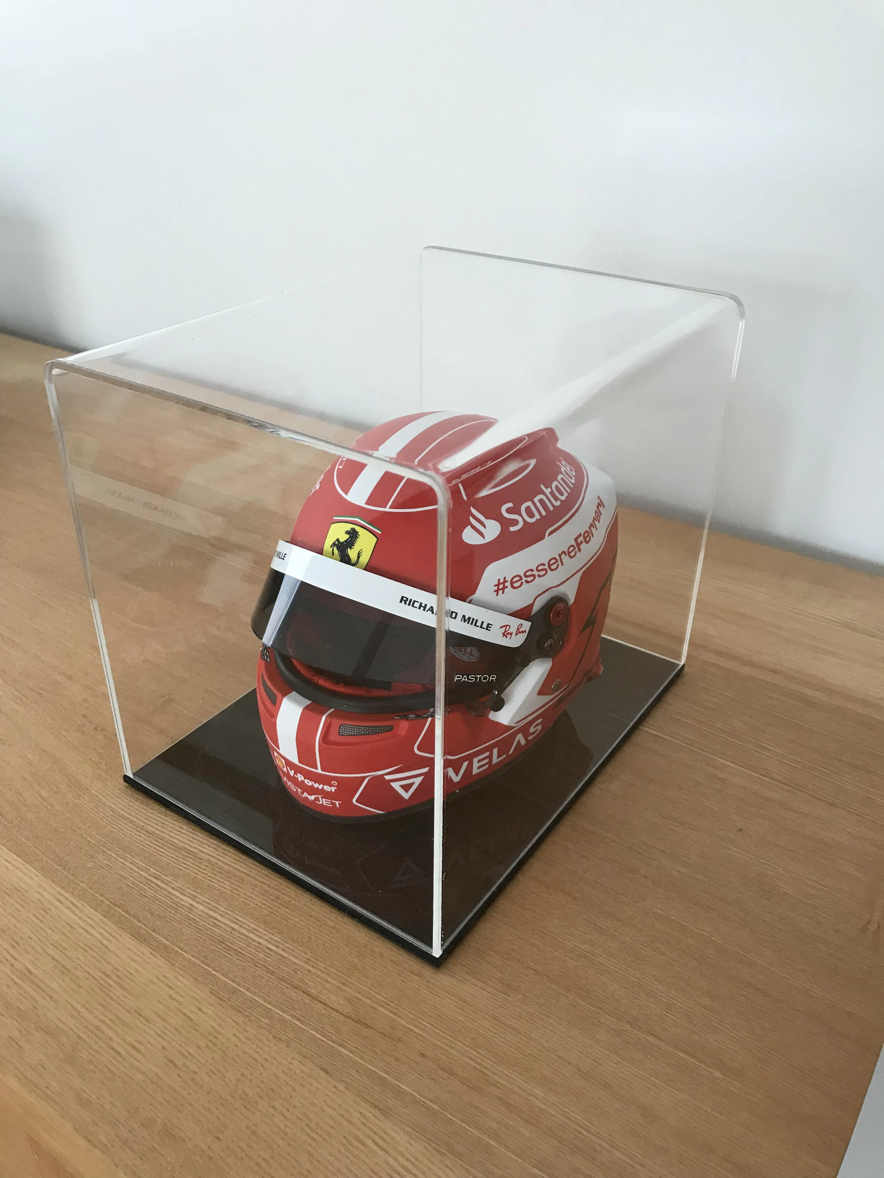 Acrylic Display Case for a Half Scale F1 Helmet with a Flat Base ...