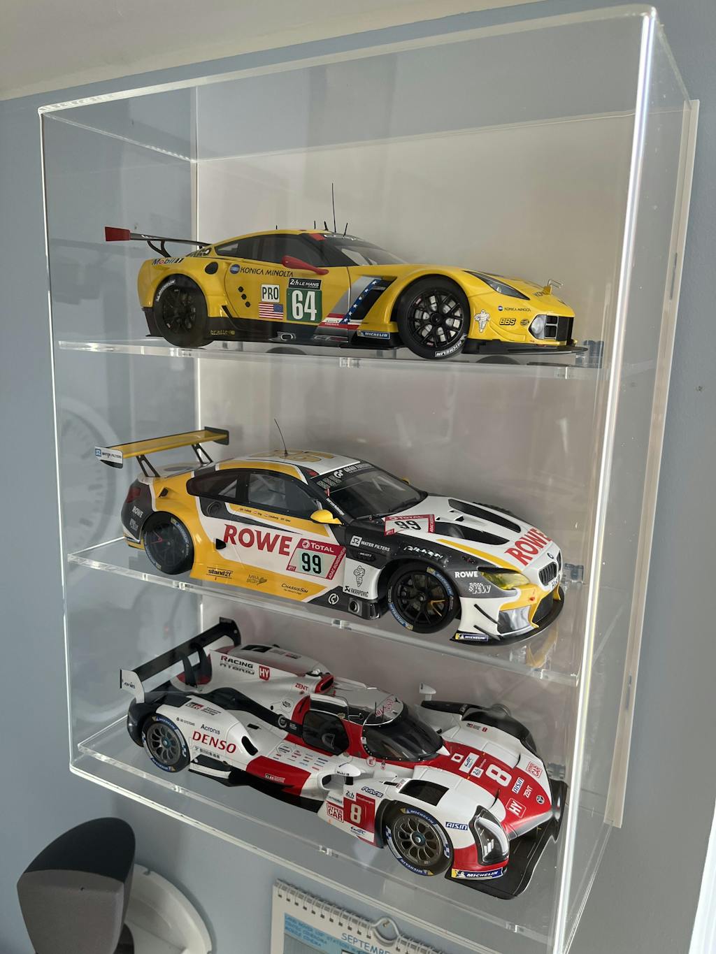 Acrylic Wall Display Case for Three 1:18 Scale Model Cars - Acrylic ...