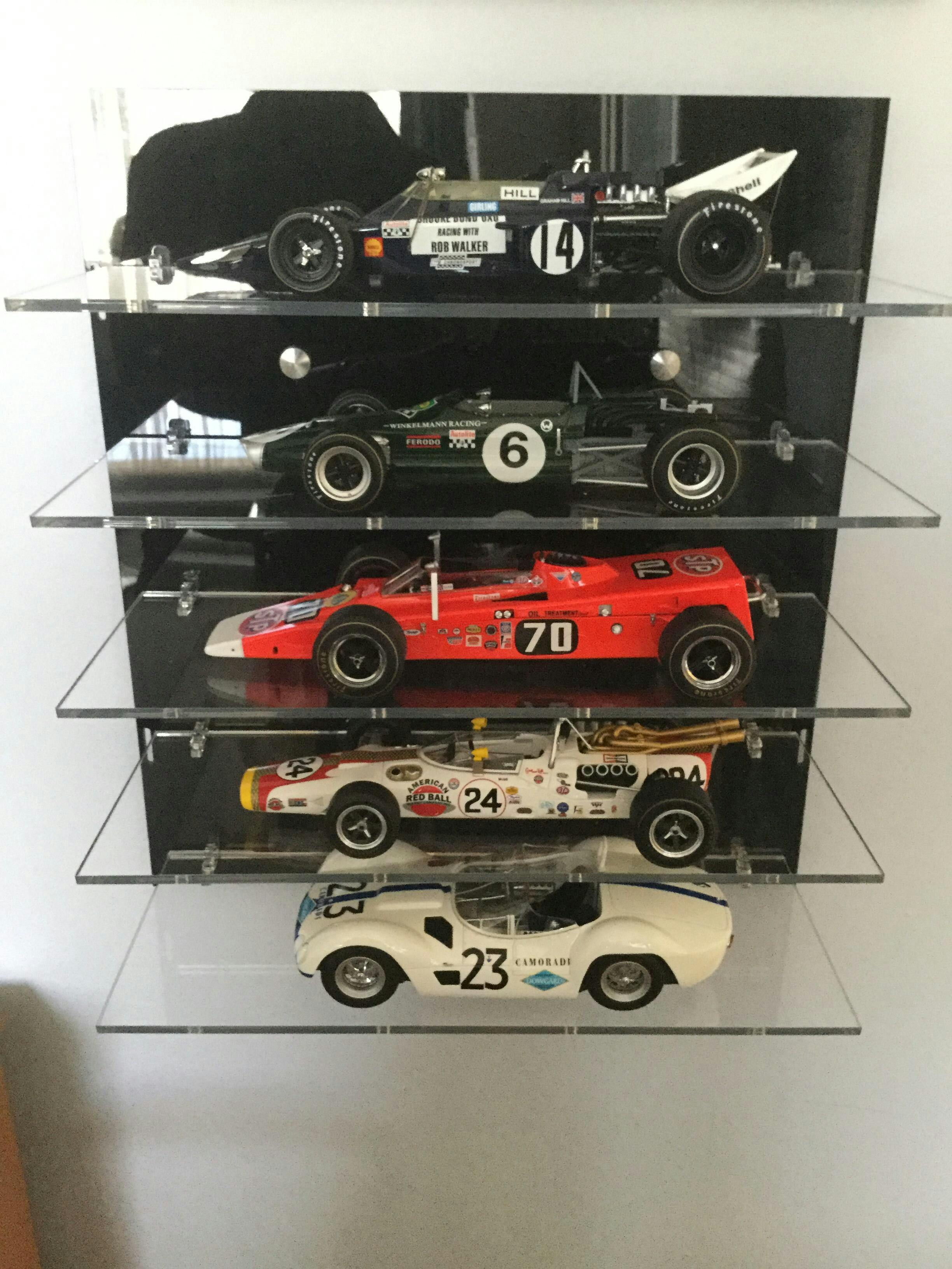 1:18 Scale F1 Model Car Wall Display Case for 5 F1 models