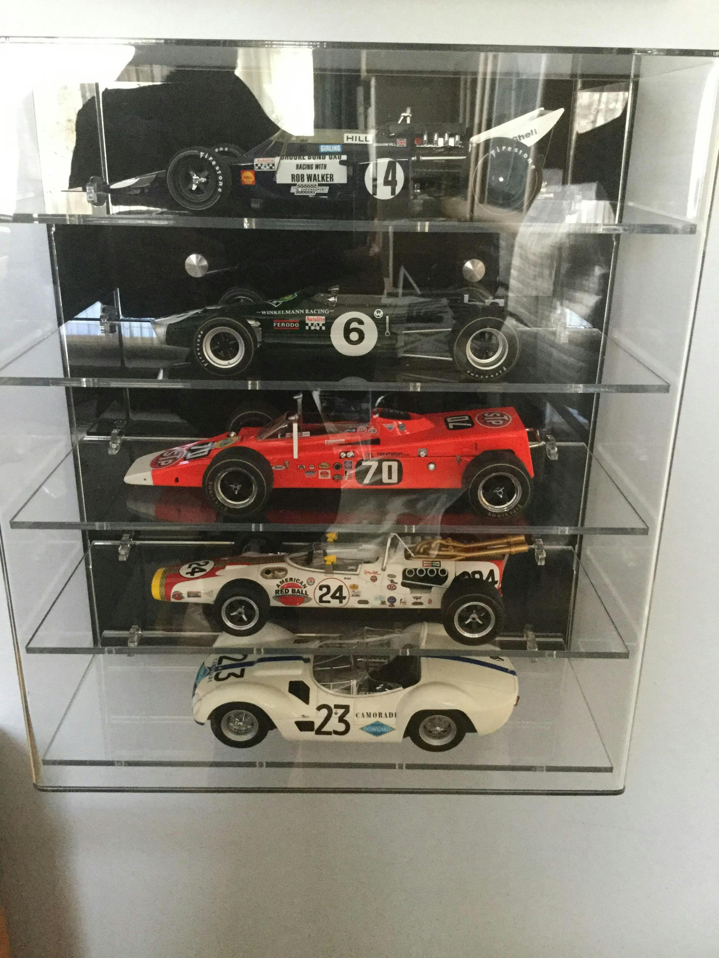 1:18 Scale F1 Model Car Wall Display Case for 5 F1 models