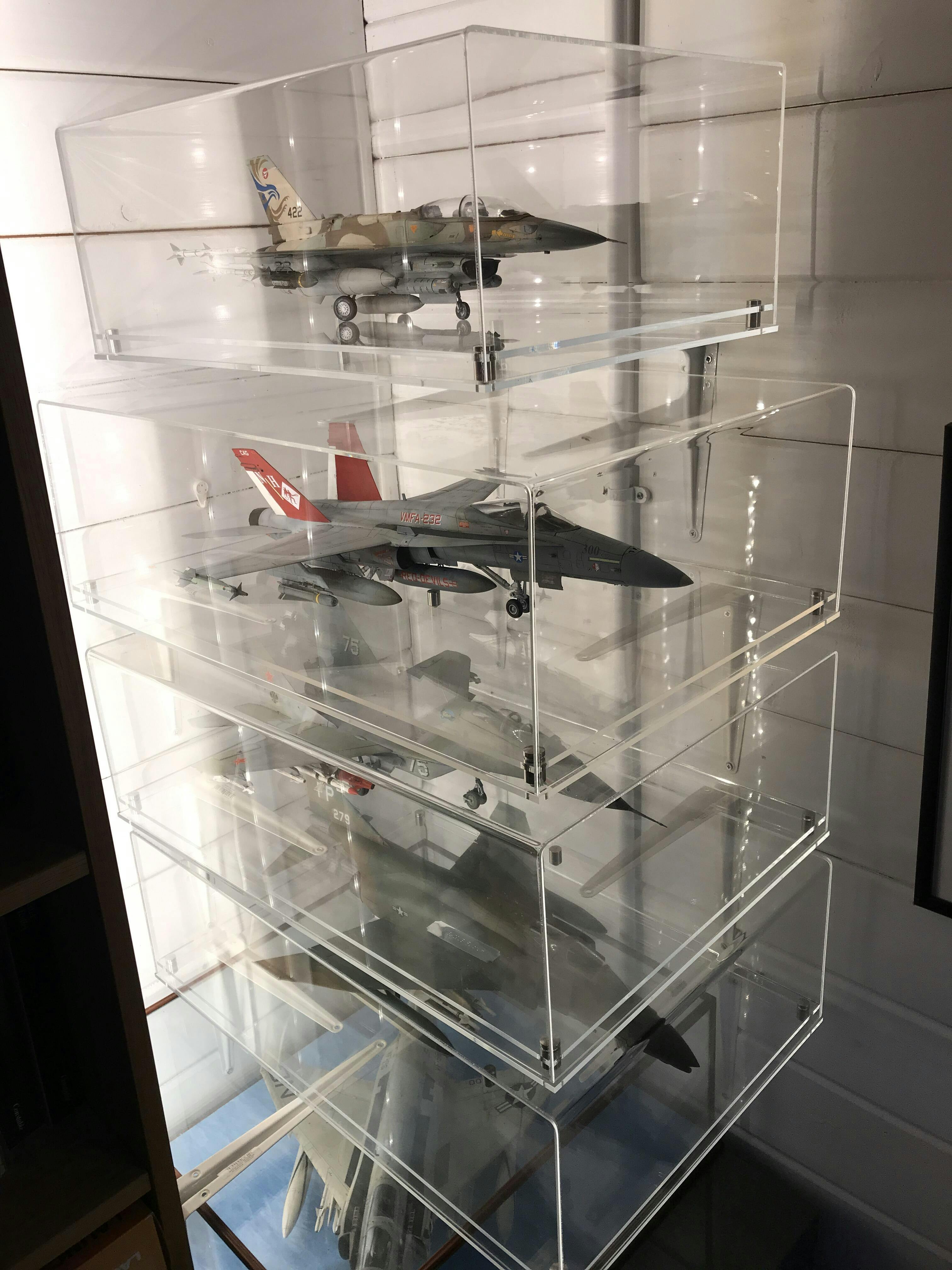 Custom Sized Display Case with a Modern Base (Choice of Base Colours ...