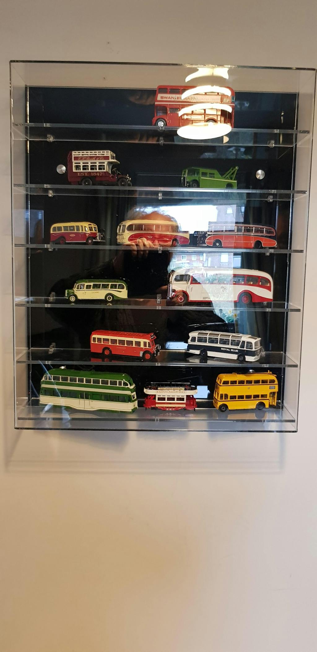 Acrylic Model Wall Display Case for 1:76 Model Buses - 6 Shelves ...