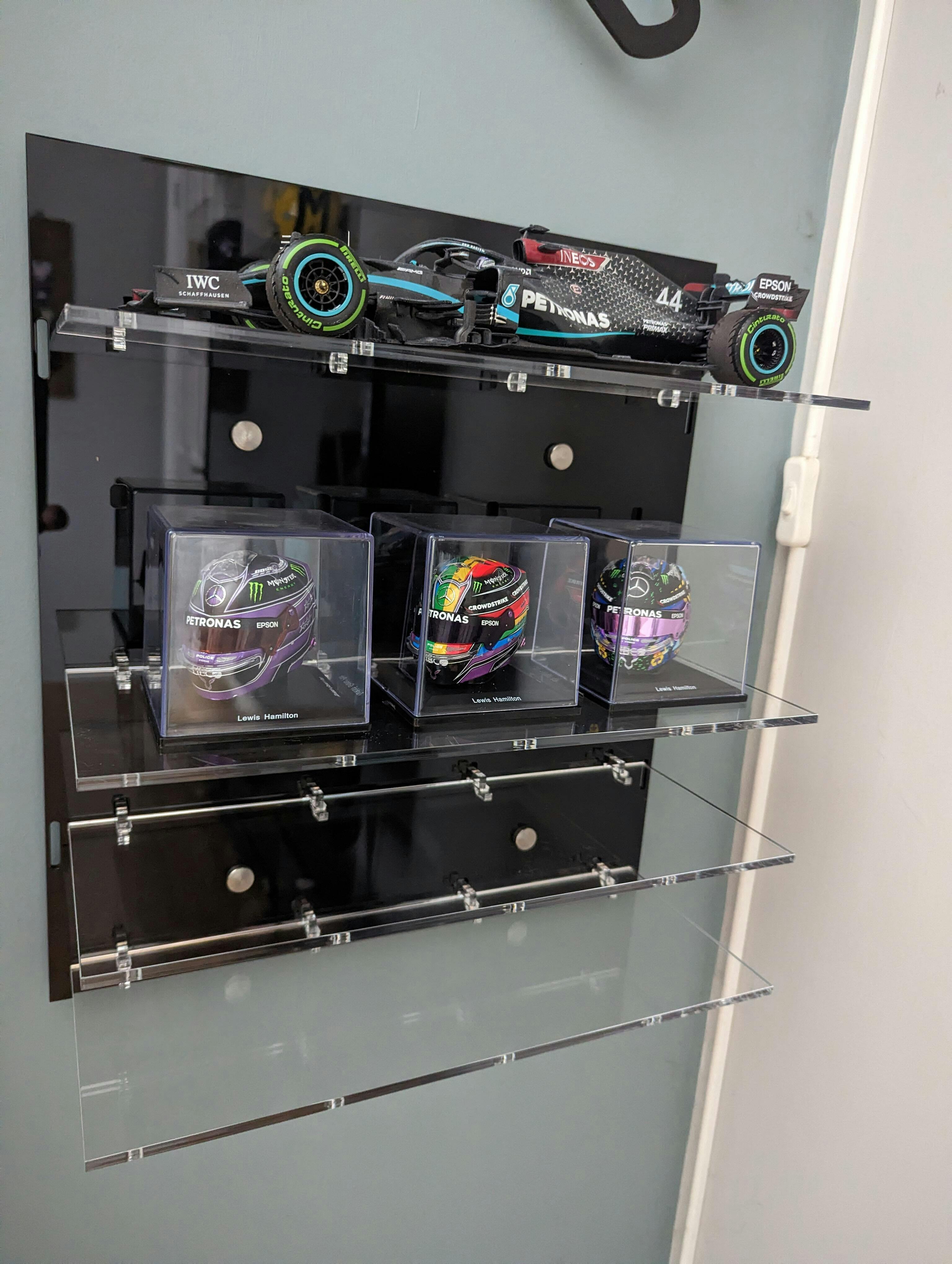 1:18 Scale F1 Model Car Wall Display Case for 5 F1 models