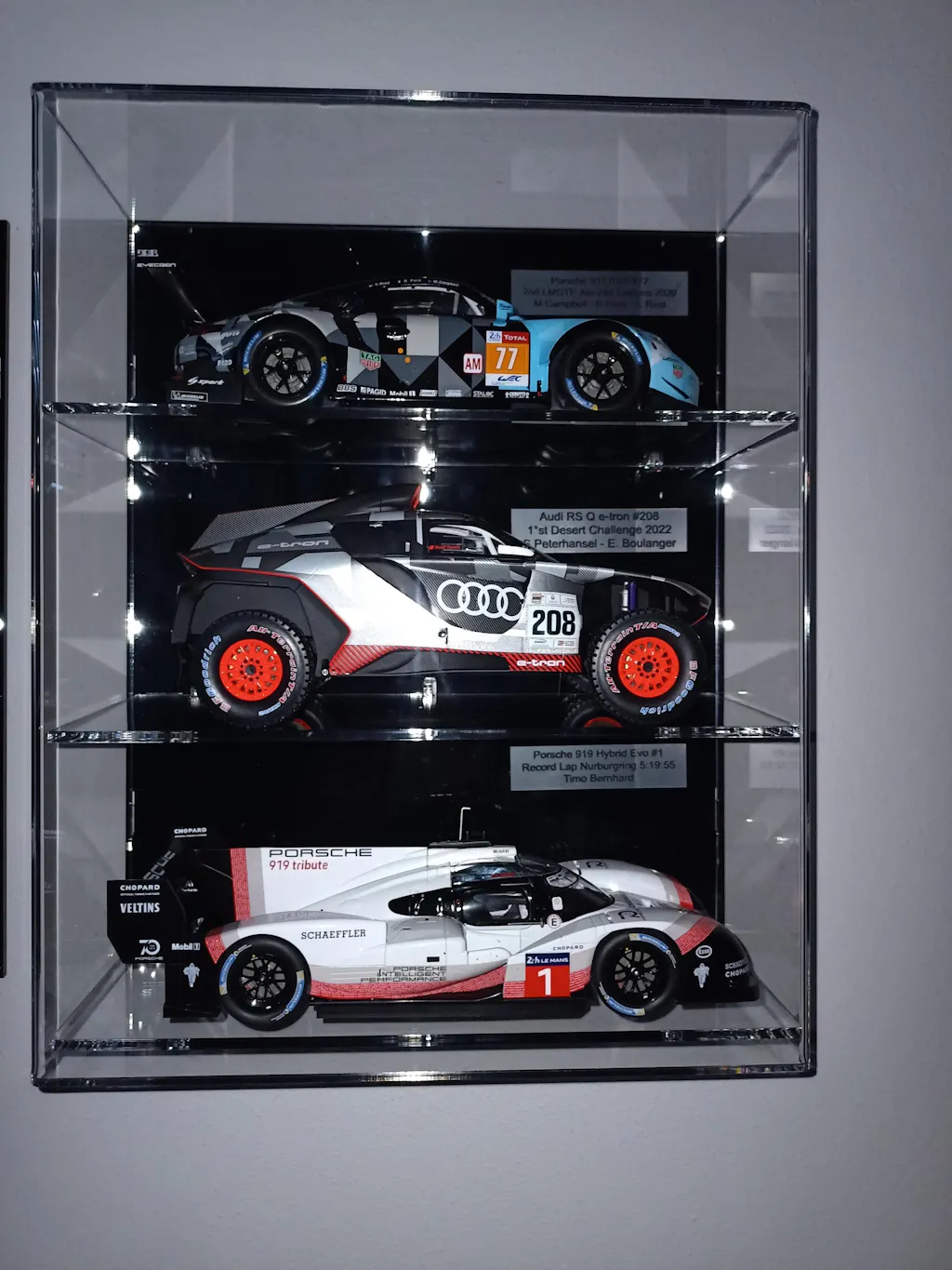 Acrylic Wall Display Case for Three 1:18 Scale Model Cars - Acrylic ...