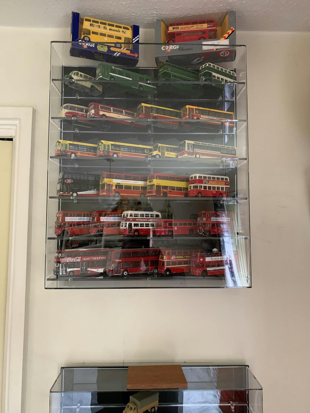 Acrylic Model Wall Display Case for 1:76 Model Buses - 6 Shelves ...