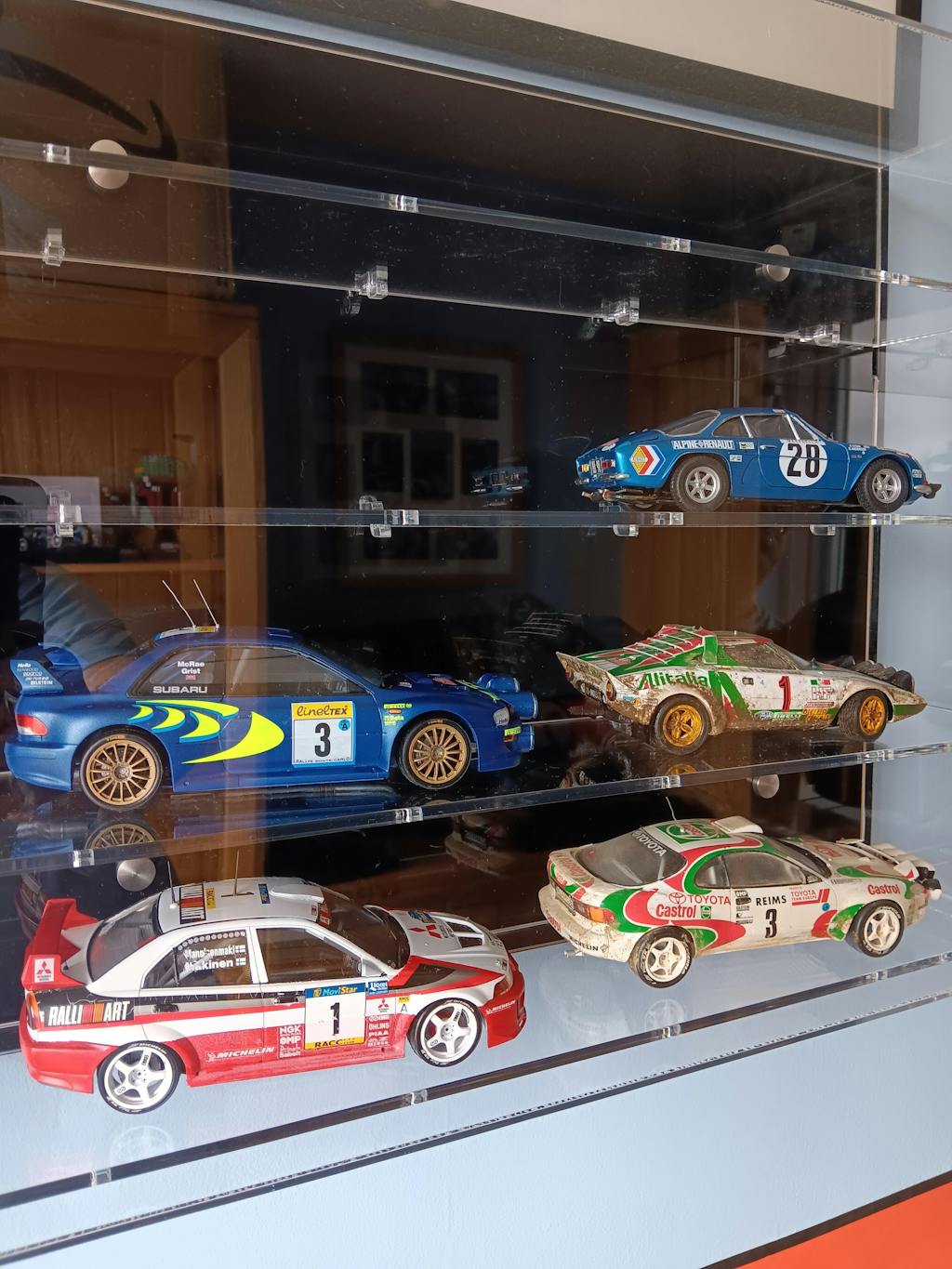 Acrylic Wall Display Case (Choice of Number of Shelves and Back Colour ...