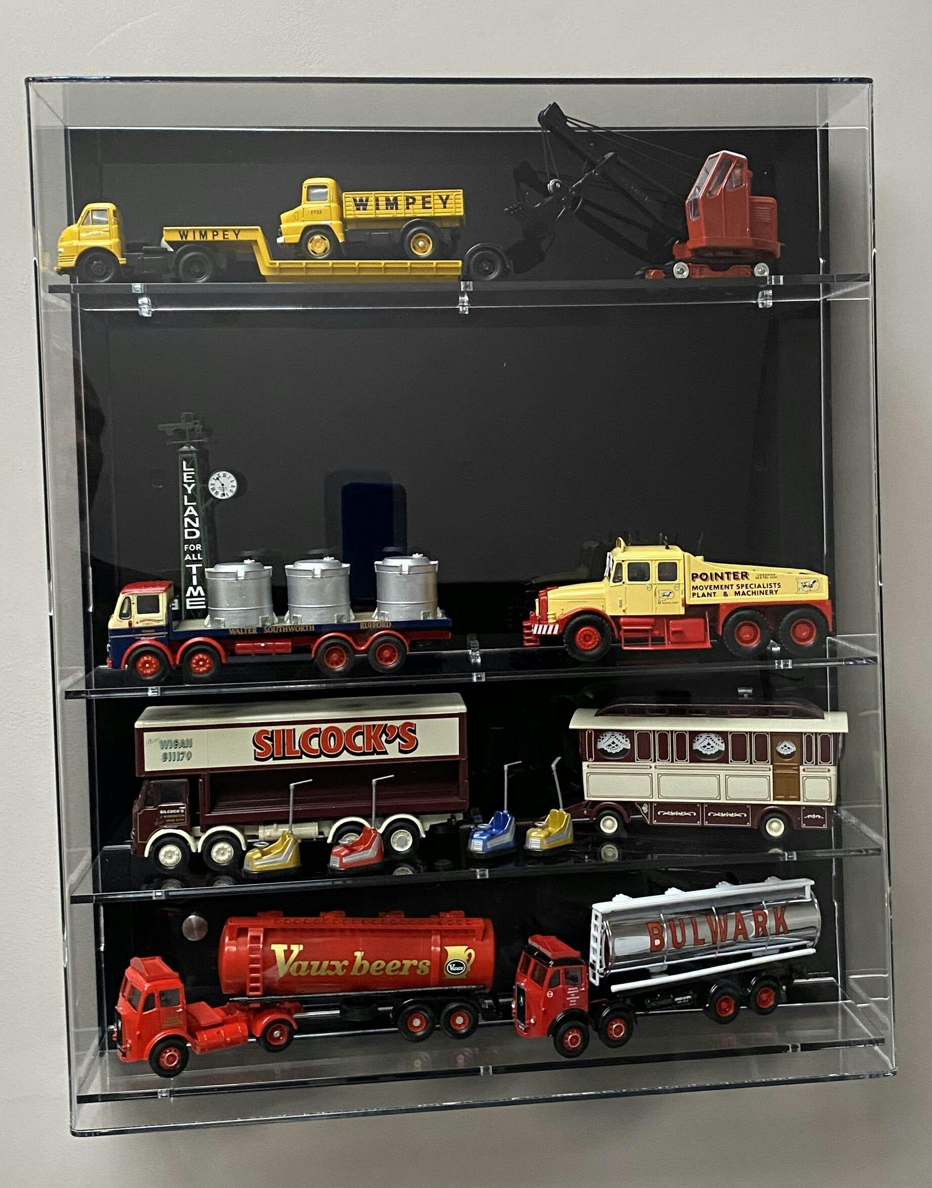 Acrylic Model Wall Display Case for 1:43 Model Cars with 8 Shelves ...
