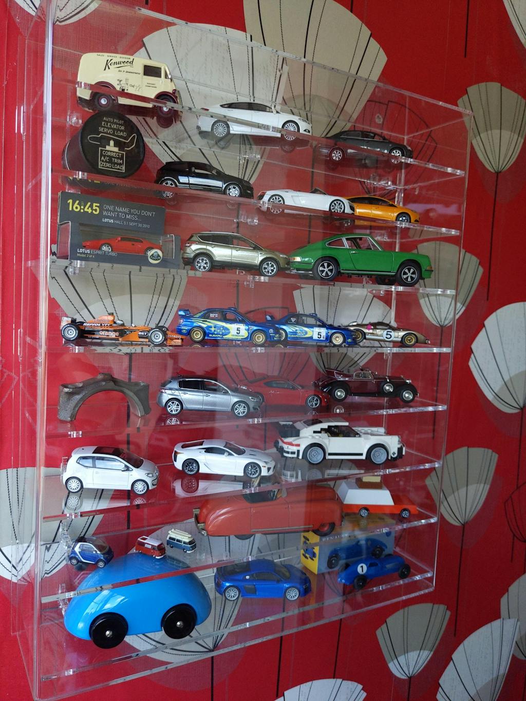 Acrylic Model Wall Display Case for 1:43 Model Cars with 8 Shelves ...
