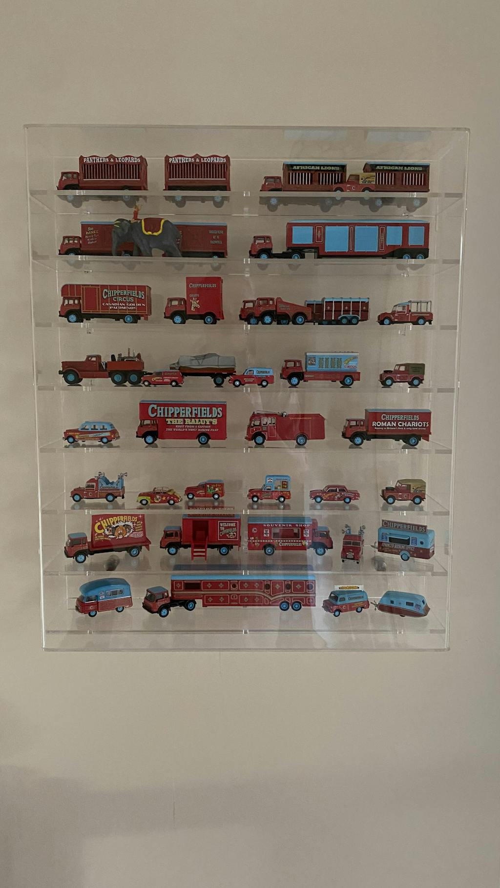 Acrylic Model Wall Display Case for 1:43 Model Cars with 8 Shelves ...