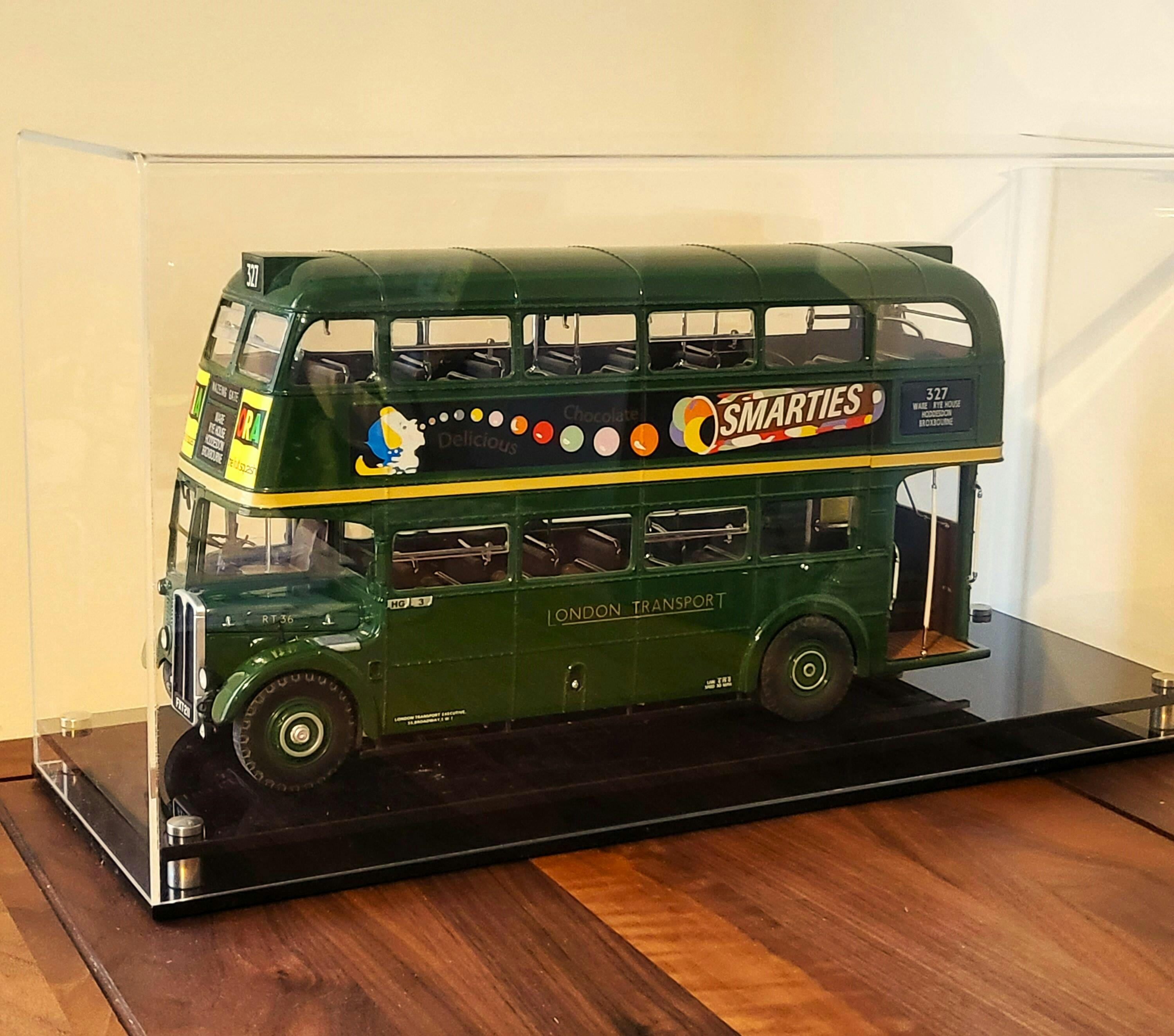 Custom Sized Display Case with a Modern Base (Choice of Base Colours ...