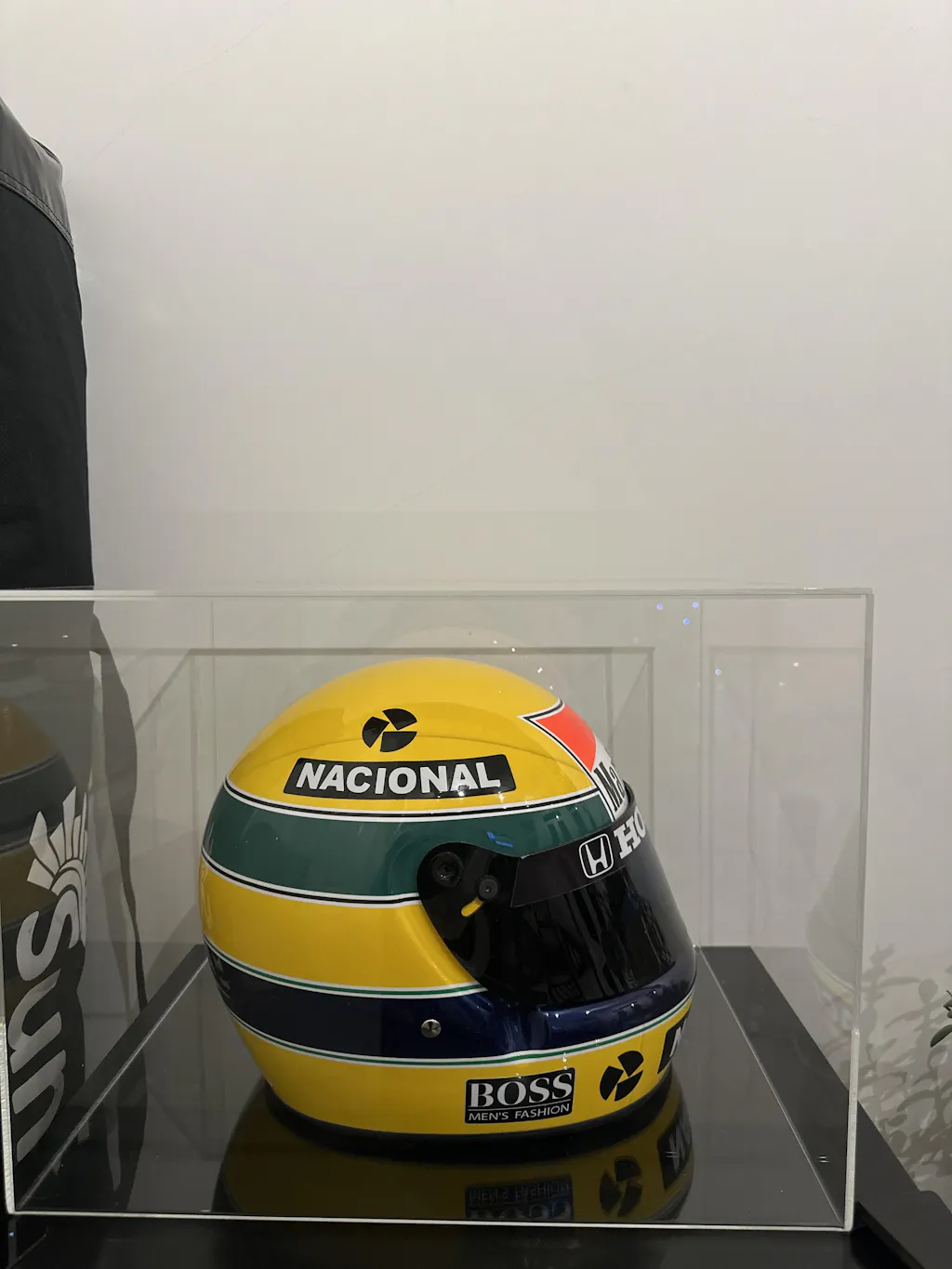Acrylic Display Case for an F1 Helmet with a Flat Base (Choice of Base ...