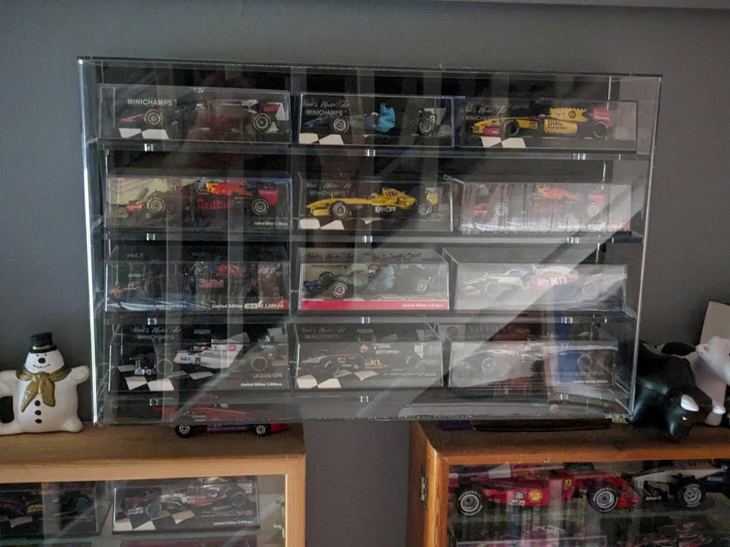 Acrylic Model Wall Display Case for 1:43 Scale Model Cars - 4 Shelves ...