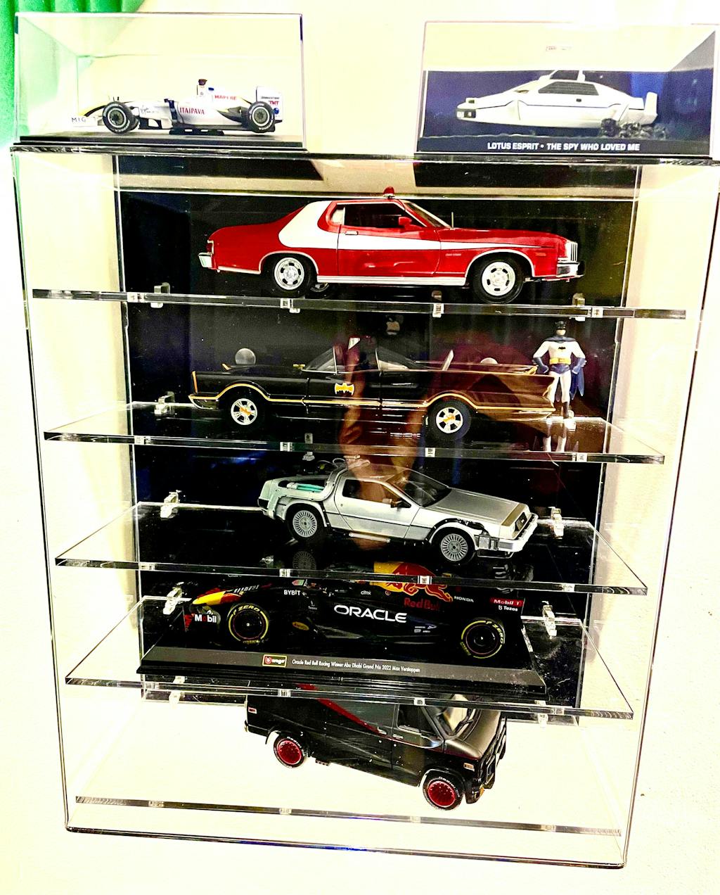 1:18 Scale F1 Model Car Wall Display Case for 5 F1 models